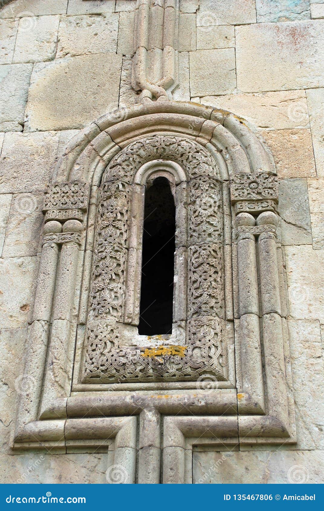 An Old Decorated Window in the Ancient Monastery Stock Photo - Image of ...