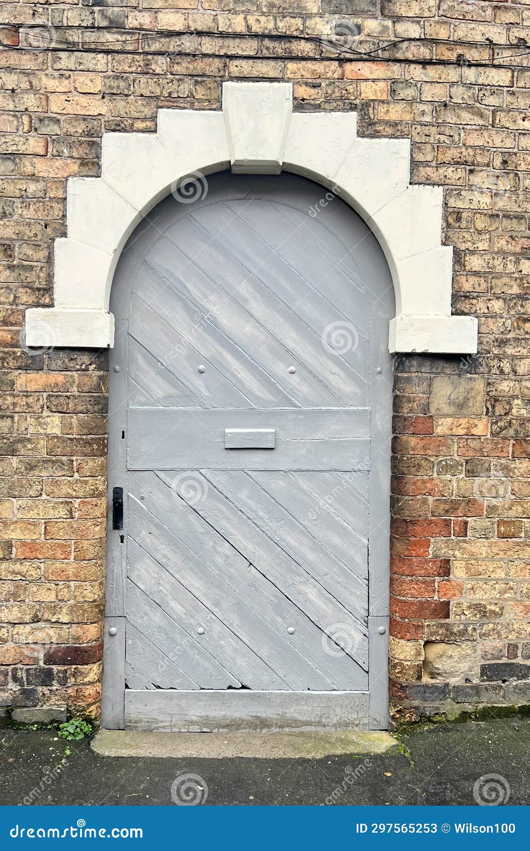 Arched Doorway With Angled Boards Royalty-Free Stock Photo ...