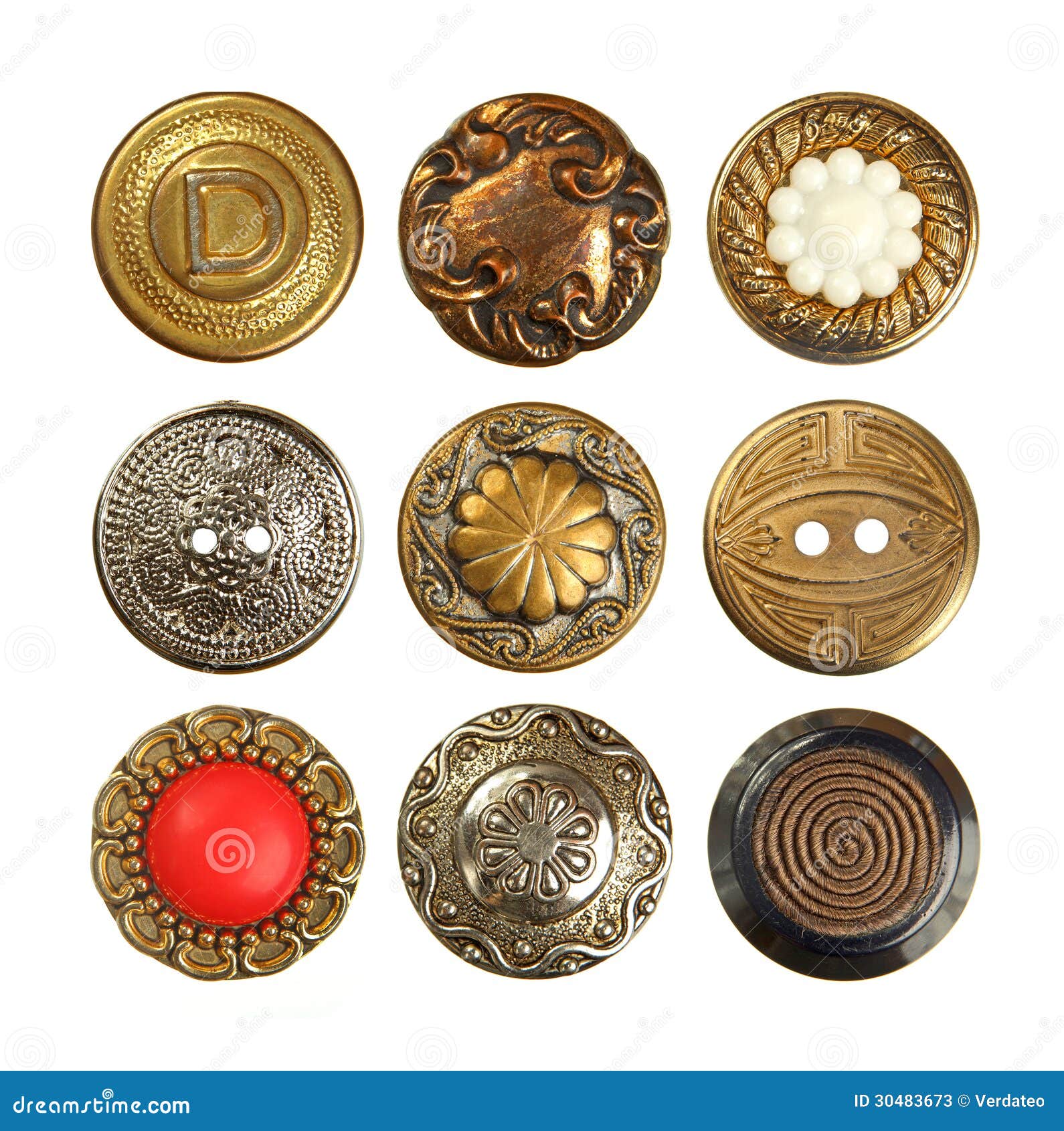 Old decorative button stock image. Image of dress, circle - 30483673