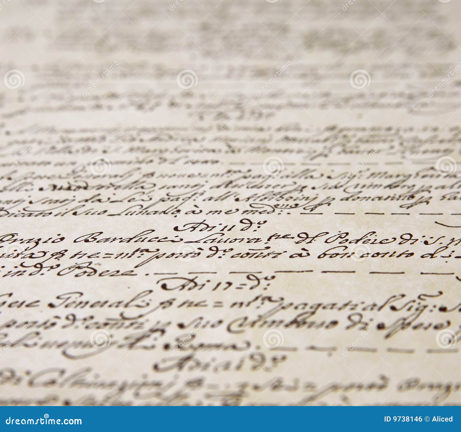 Old decorative handwriting stock photo. Image of handwriting - 9738146