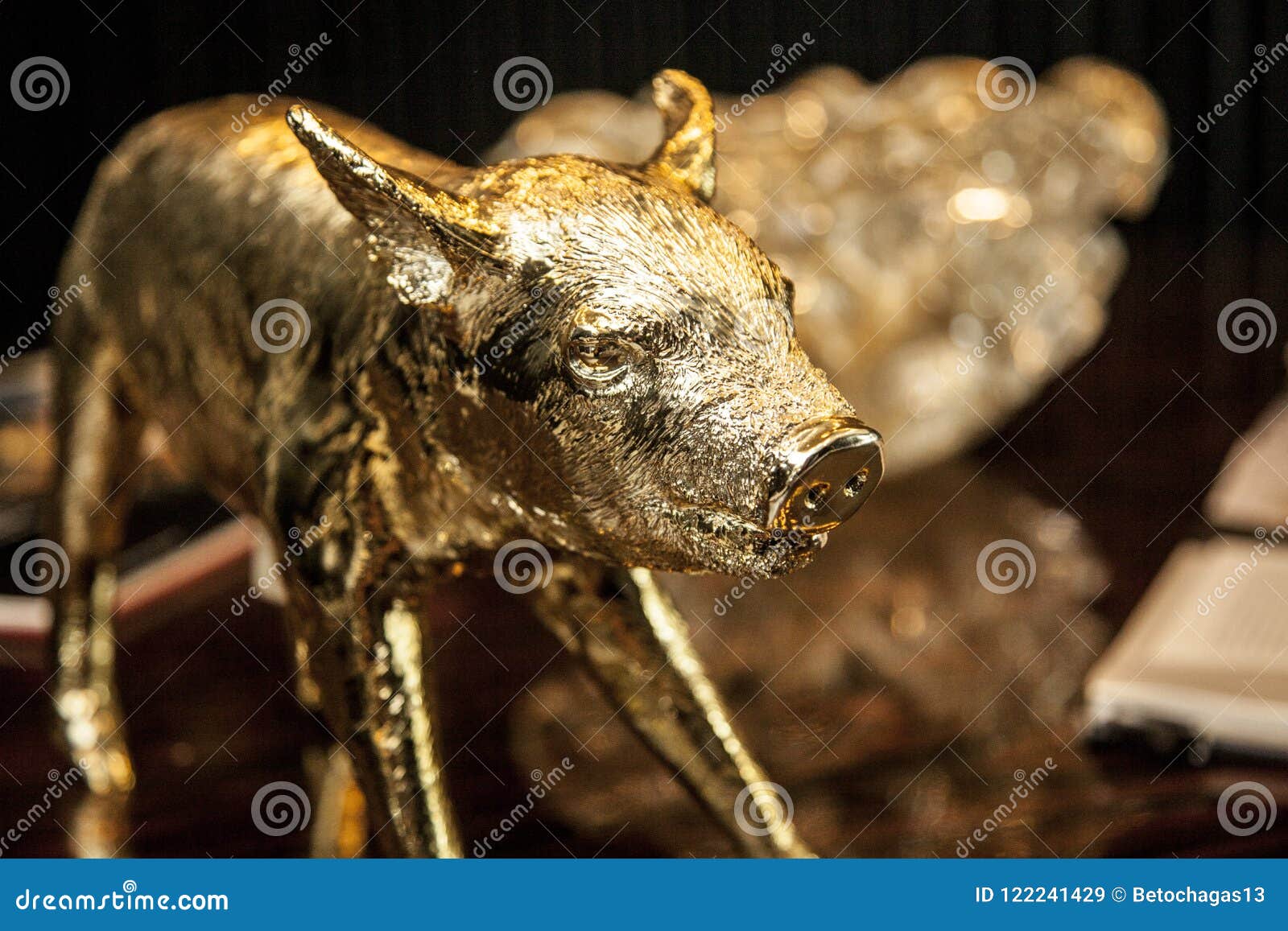 Old Decorative Pig Standing at a Table Stock Image - Image of chinese ...