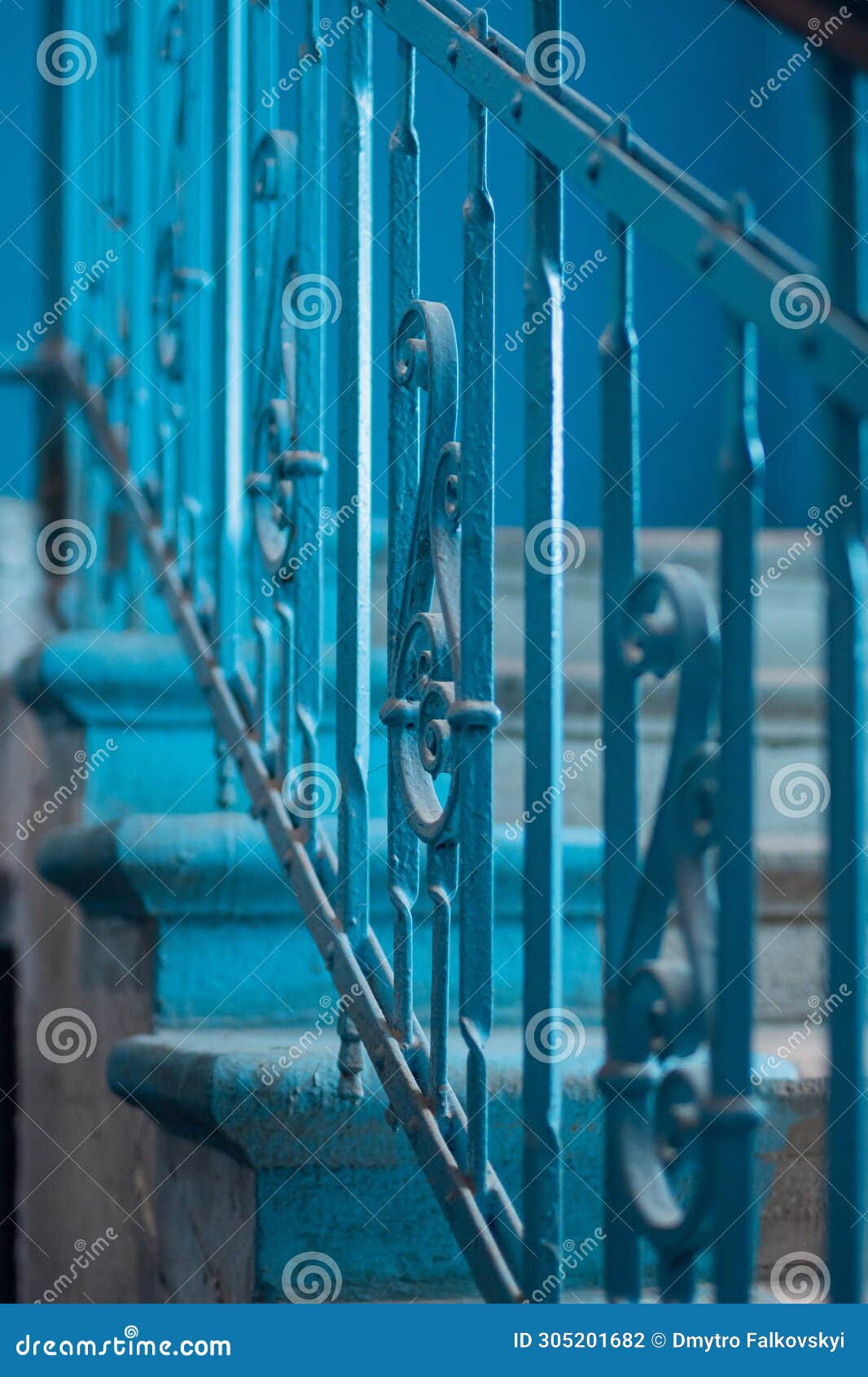 Old Decorative Railings of the 19th Century on the Stairs in Staircase ...