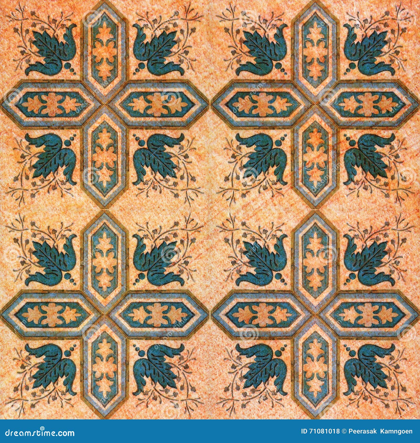 Old Decorative Sandstone Tile Background Patterns in the Park Public ...