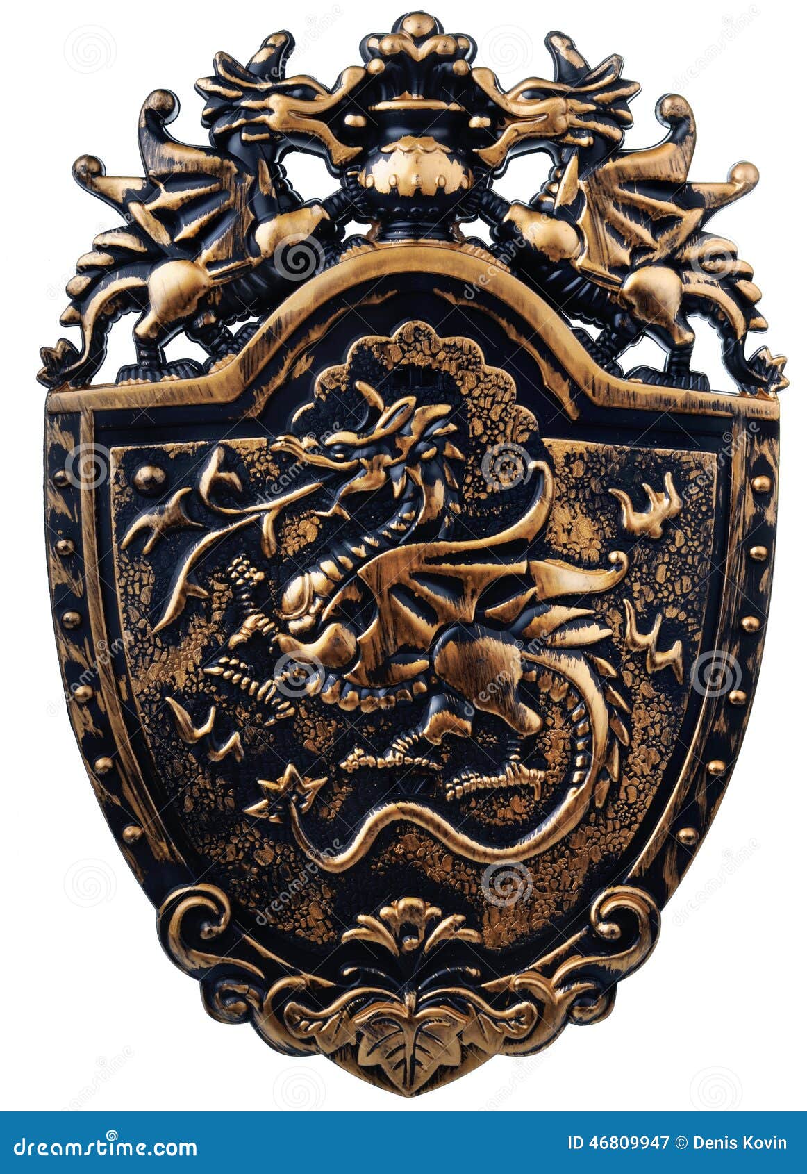 Old decorative shield toy stock image. Image of steel - 46809947