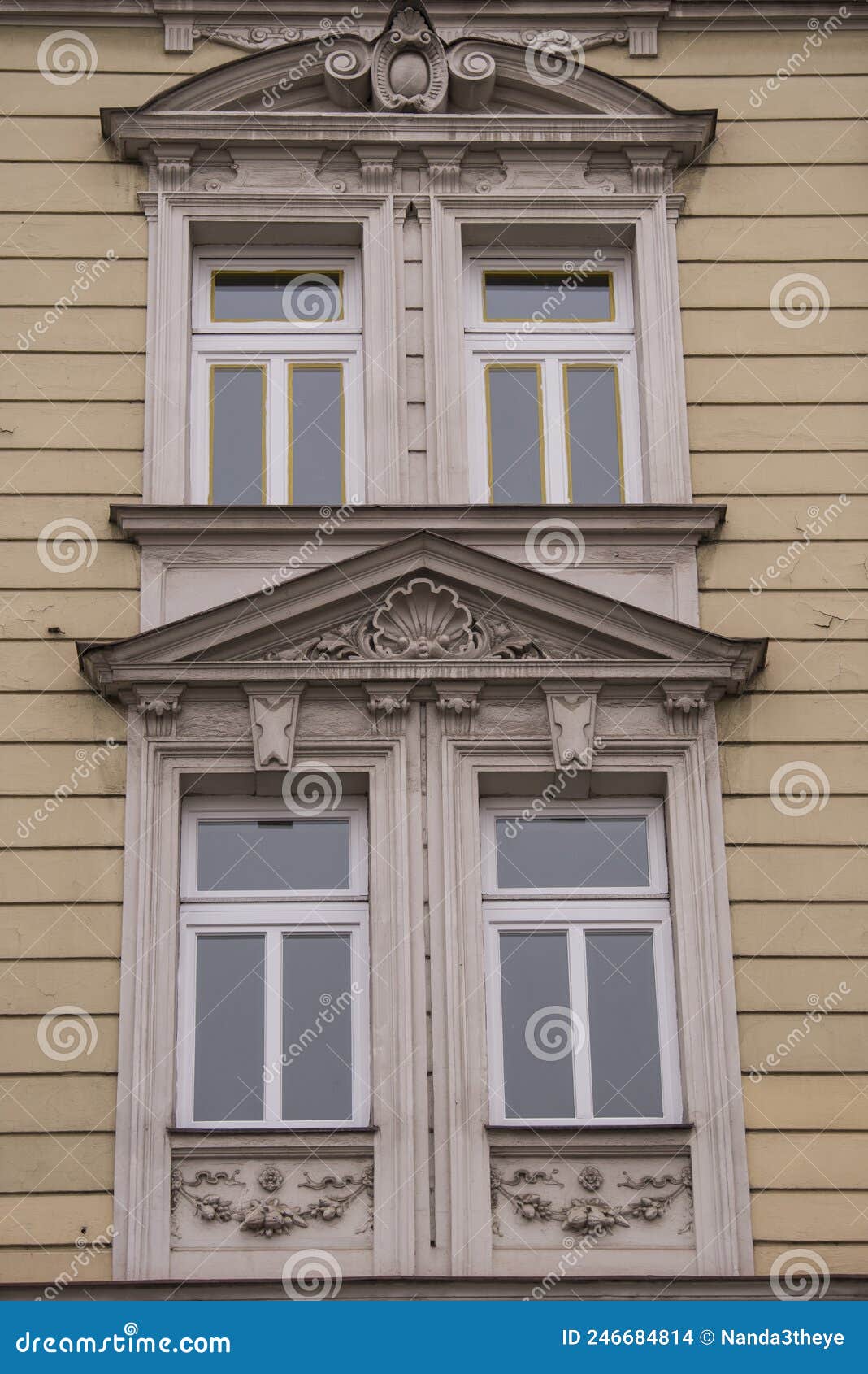 Old Decorative Wooden Window. Stock Photo - Image of fashioned ...