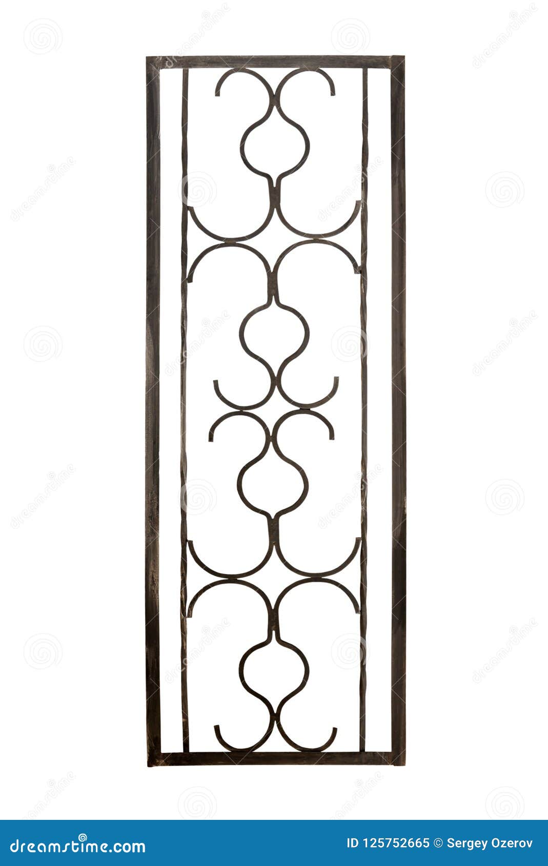Old Decorative Wrought-iron Grid Stock Image - Image of background ...