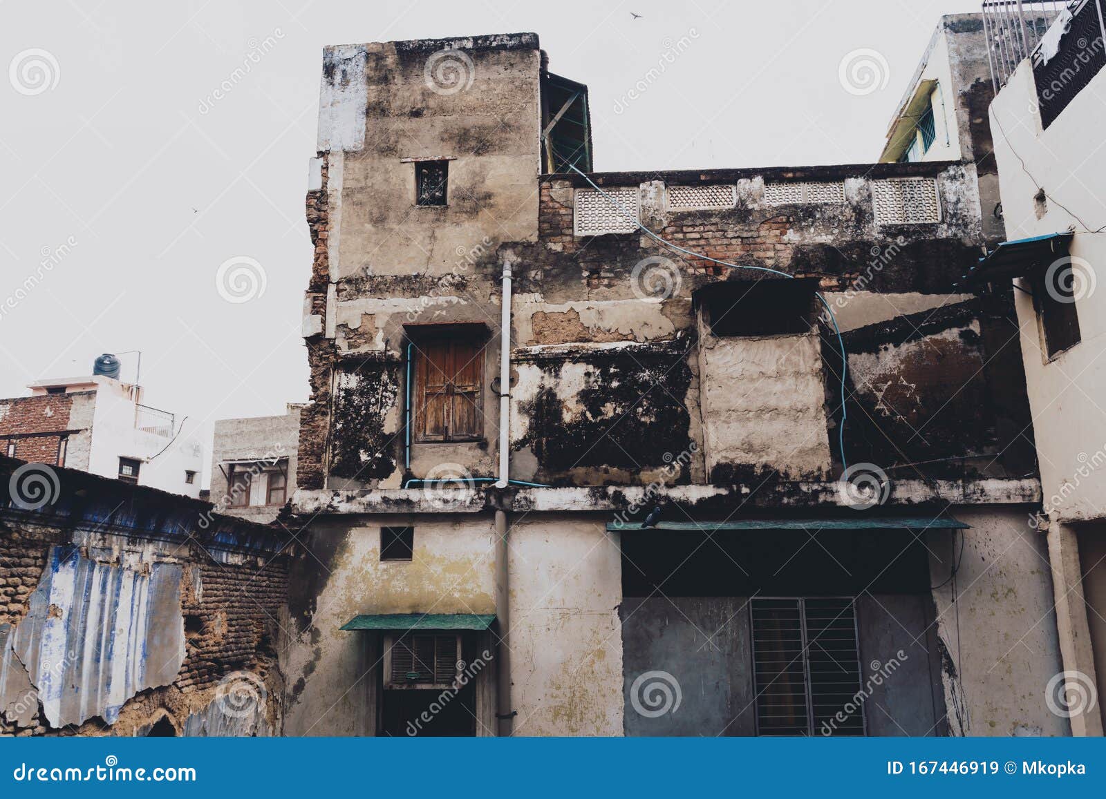 Old Decrepit Abandoned Building in Old Delhi India Stock Image - Image ...
