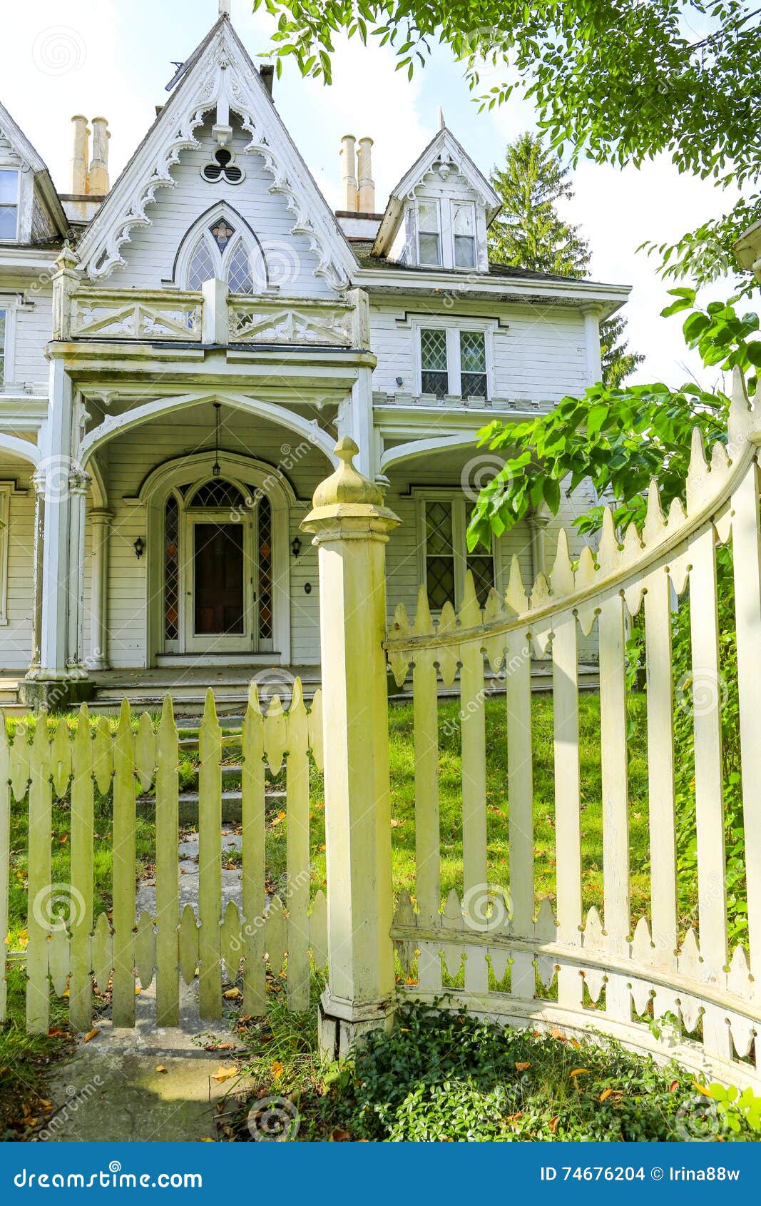 Old Deerfield Village Historic District Building Stock Photo - Image of ...