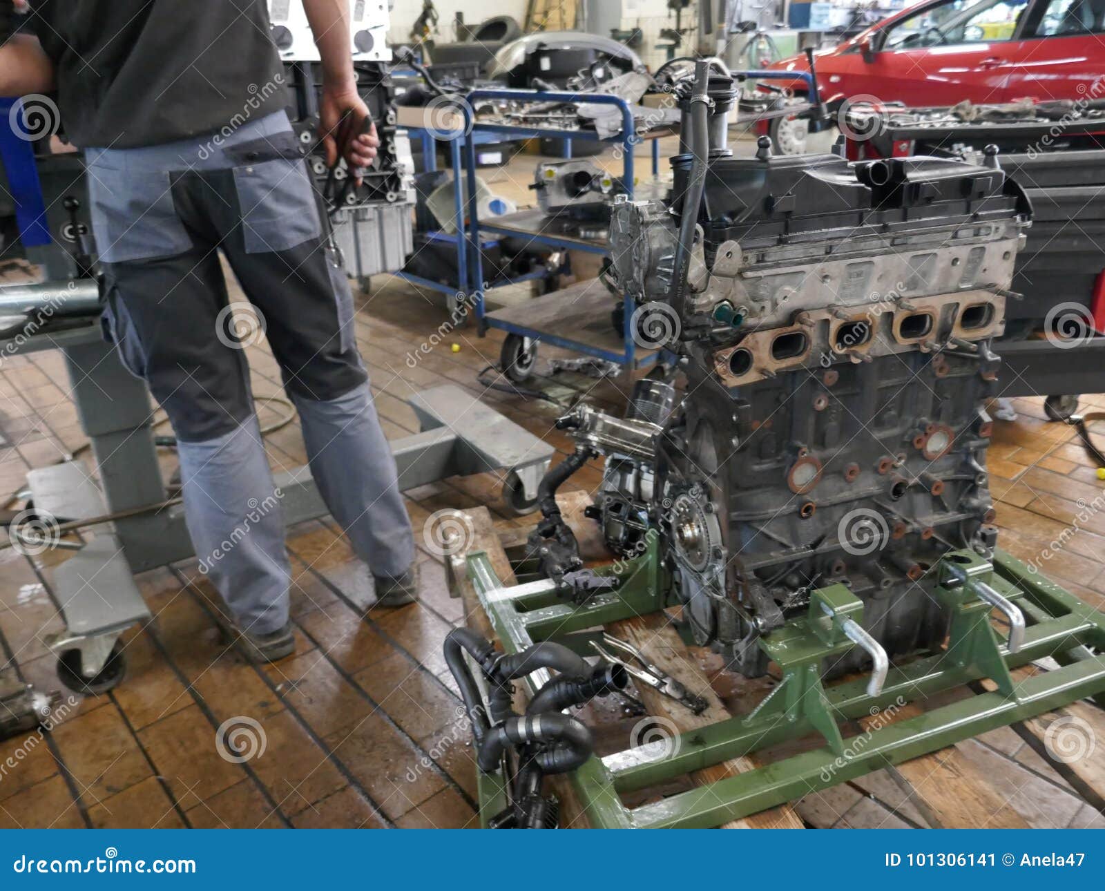 Defective Spare Parts Of Modern Electric Meat Grinder And Repair Tools ...