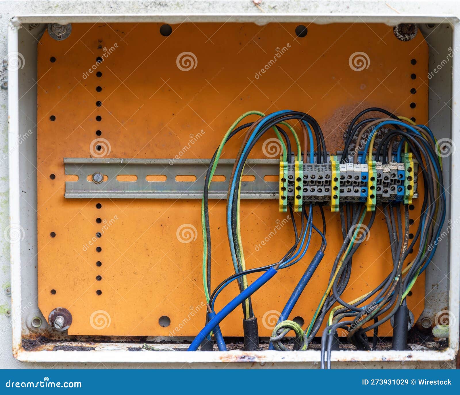 Old, Defective, in Need of Renovation Control Cabinet with Switch,fuses ...