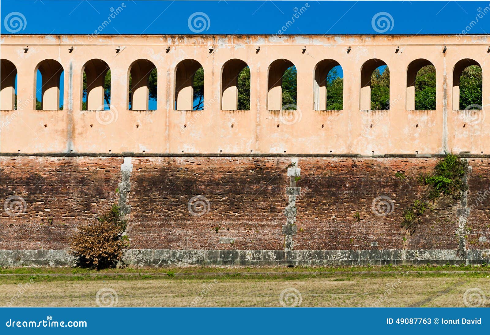 Old Defensive Wall in Pisa, Italy Stock Image - Image of italy ...