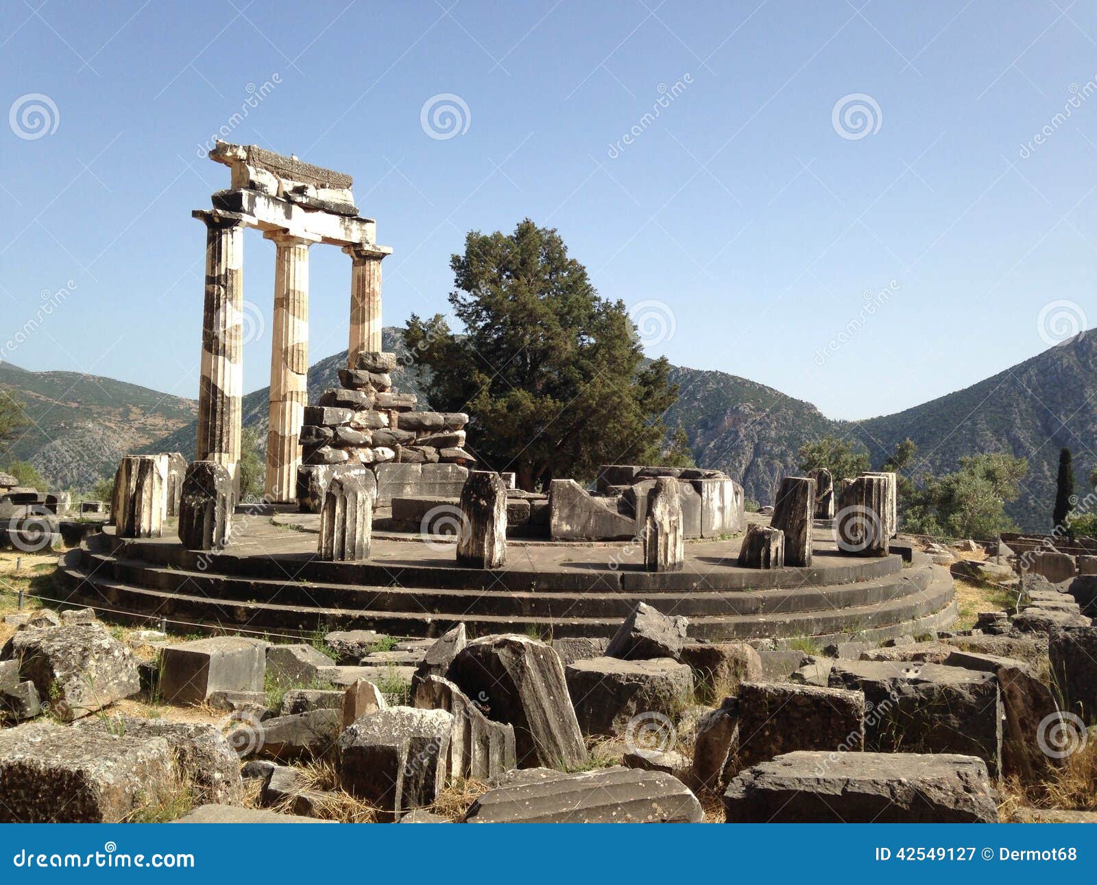 Old Delphi temple stock image. Image of temple, delphi - 42549127