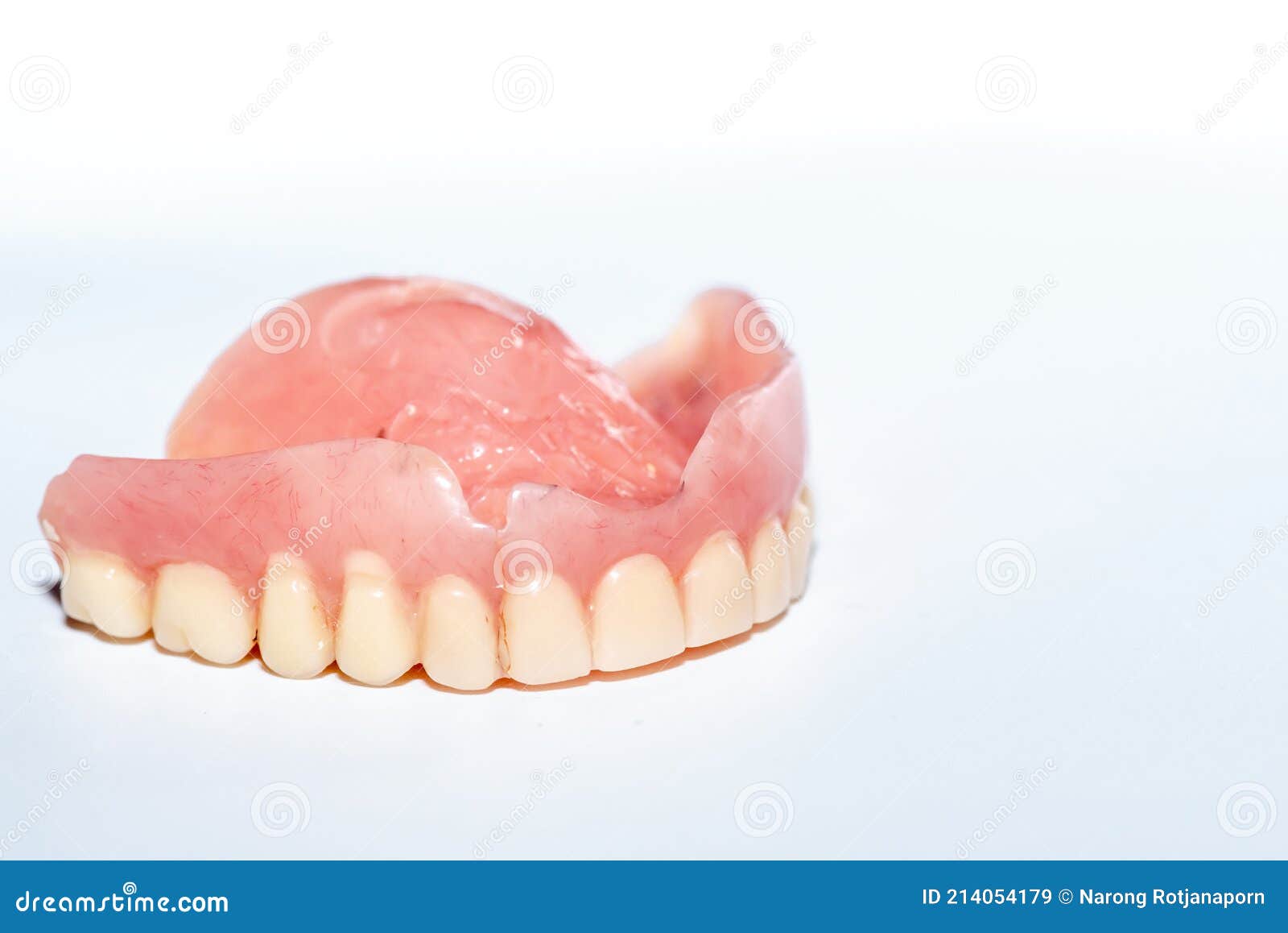 Old Denture on a White Background Stock Image - Image of fake ...