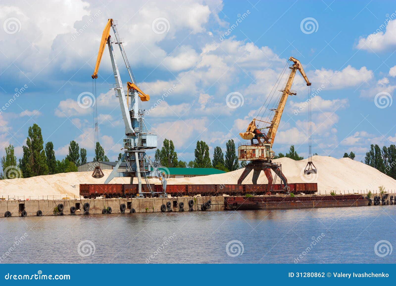 Old derricks stock photo. Image of dock, pier, derrick - 31280862