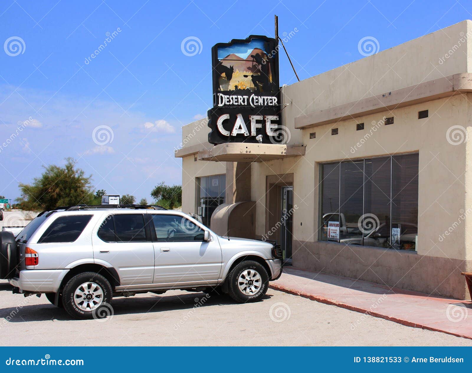 The Old Desert Center Cafe in Desert Center Editorial Stock Photo - Image of town, california ...