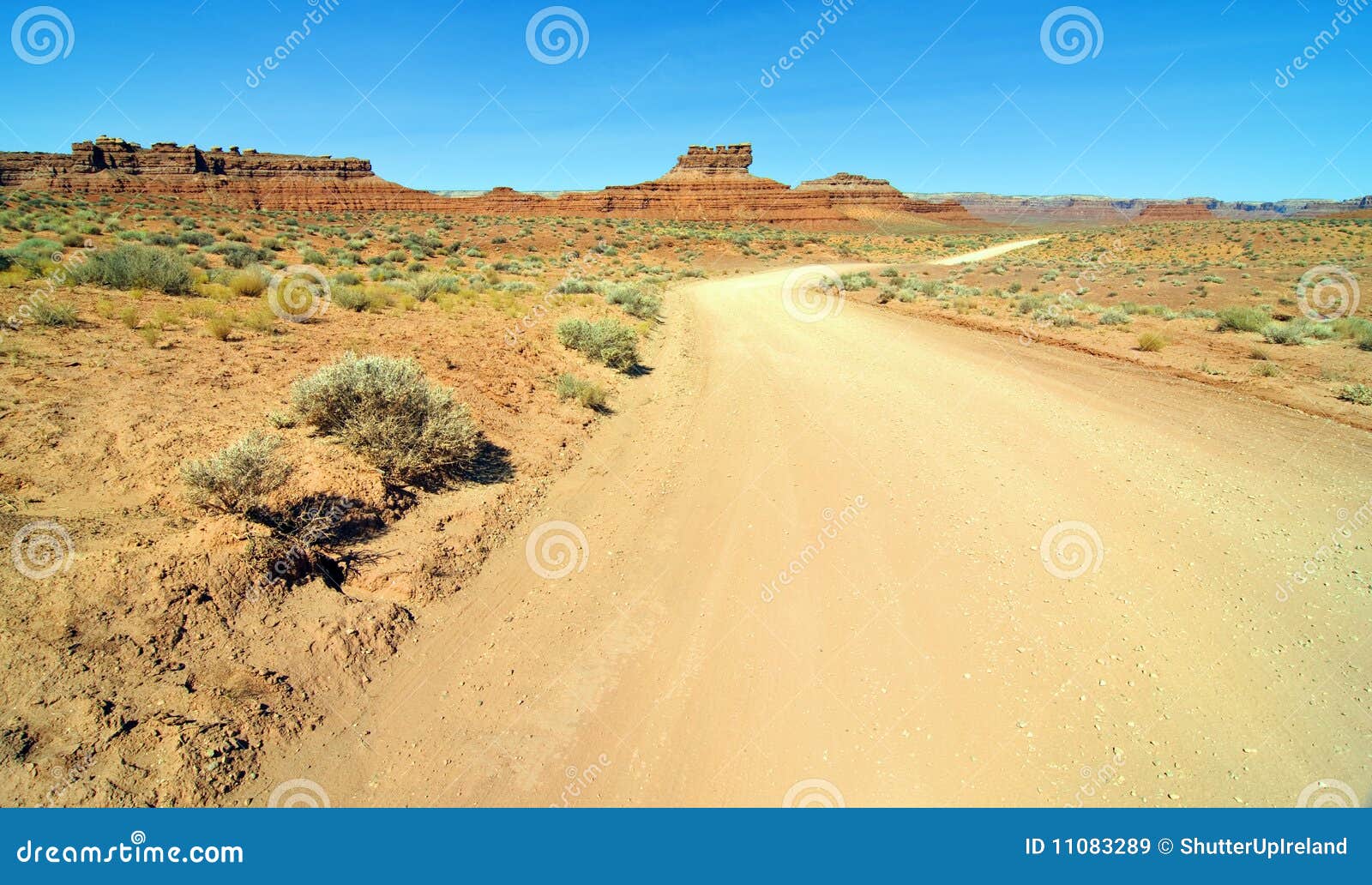 Old Desert Dirt Road in Monument Valley Utah Stock Image - Image of ...