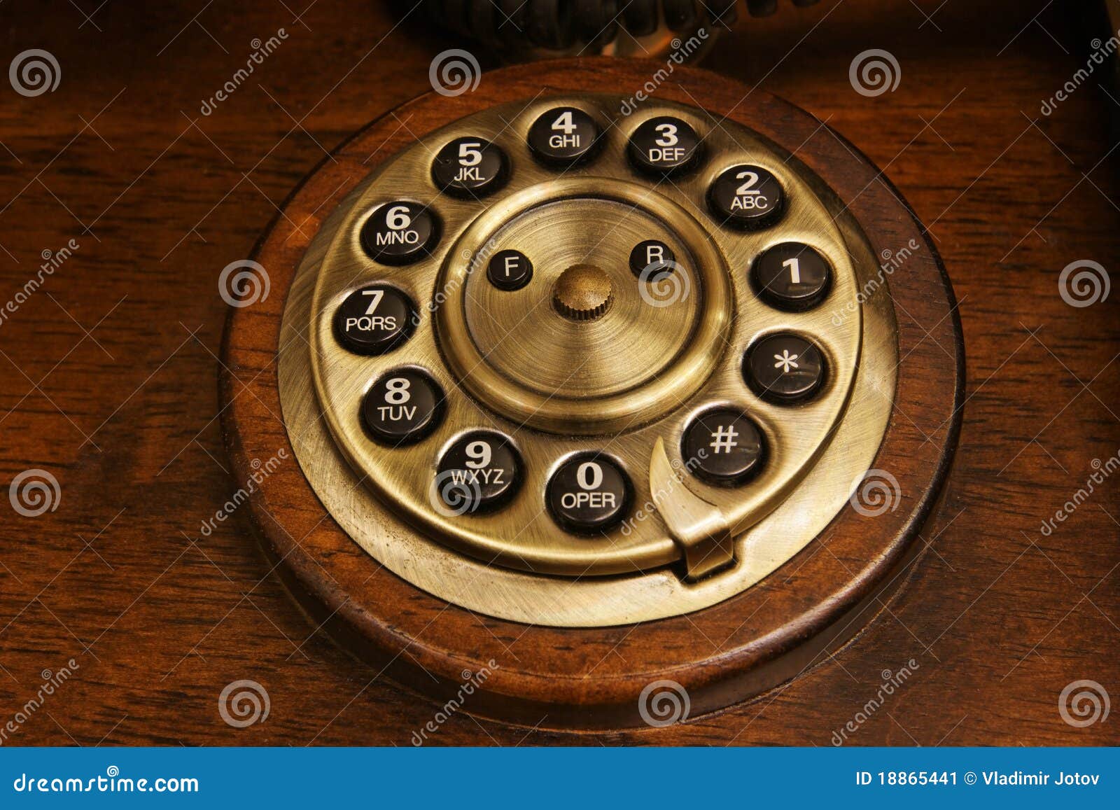 The Old Desk S Phone Dial Disc Stock Image - Image of buttons ...