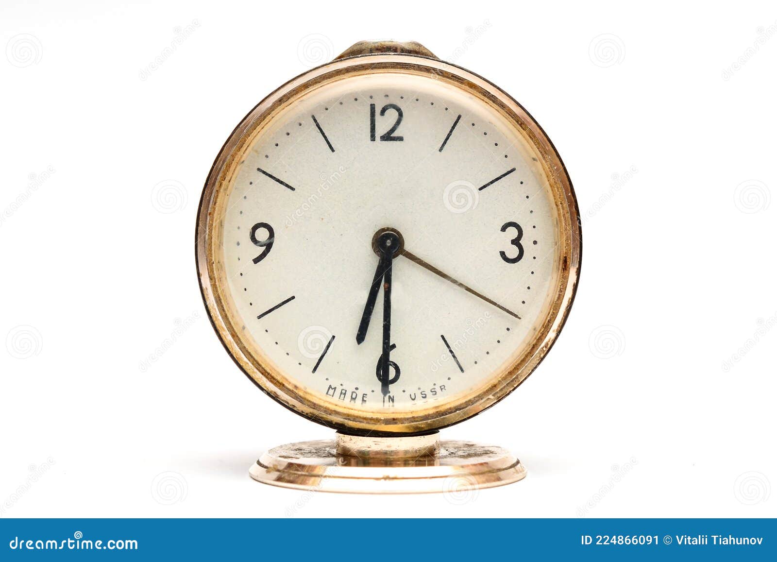 Old desktop alarm clock stock image. Image of retro - 224866091