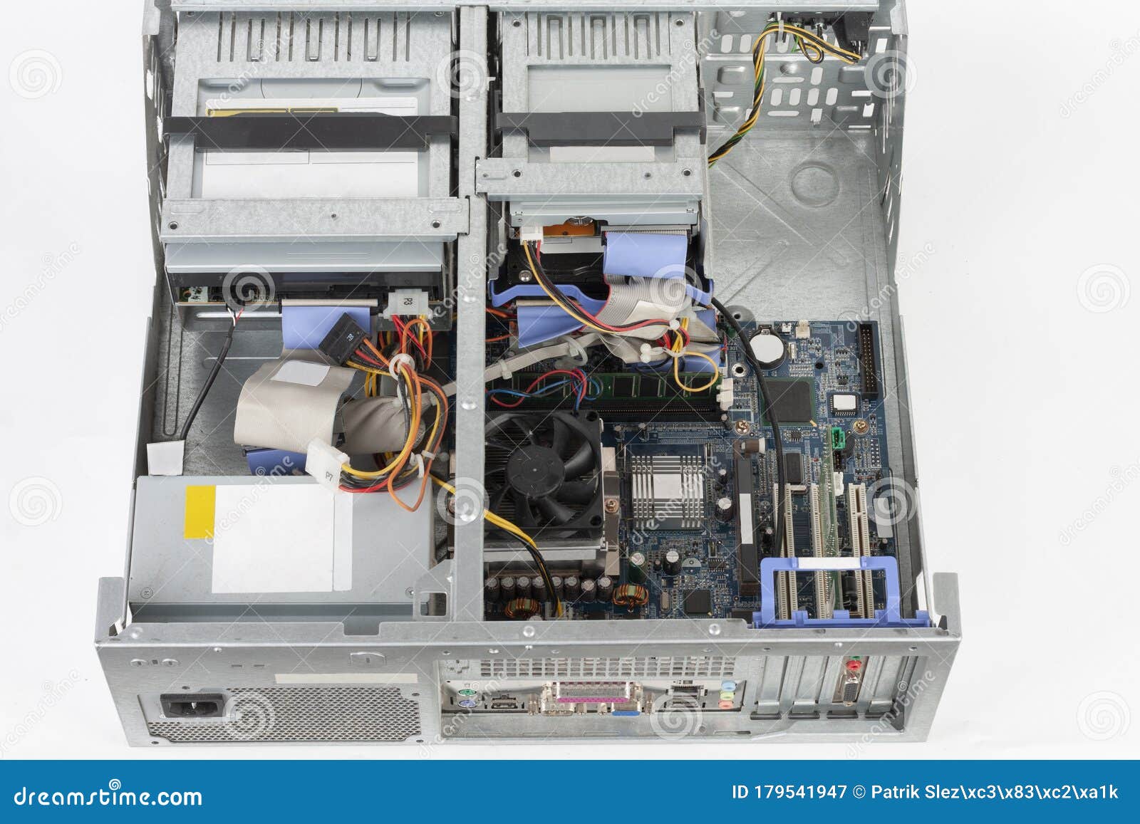 Old Desktop Computer, Inside Floppy Disk Drive, Cd Drive, Hard Disk ...