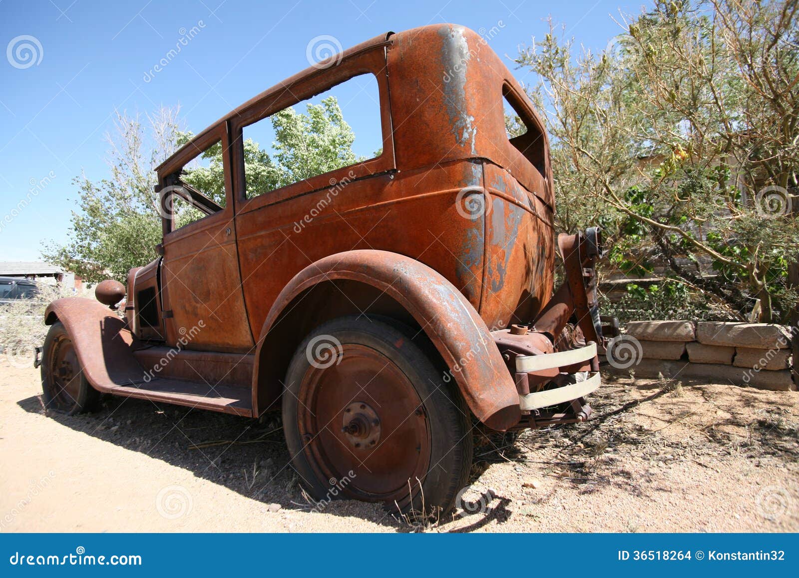 Old Destroy Abandoned American Car, USA Stock Photo - Image of ...