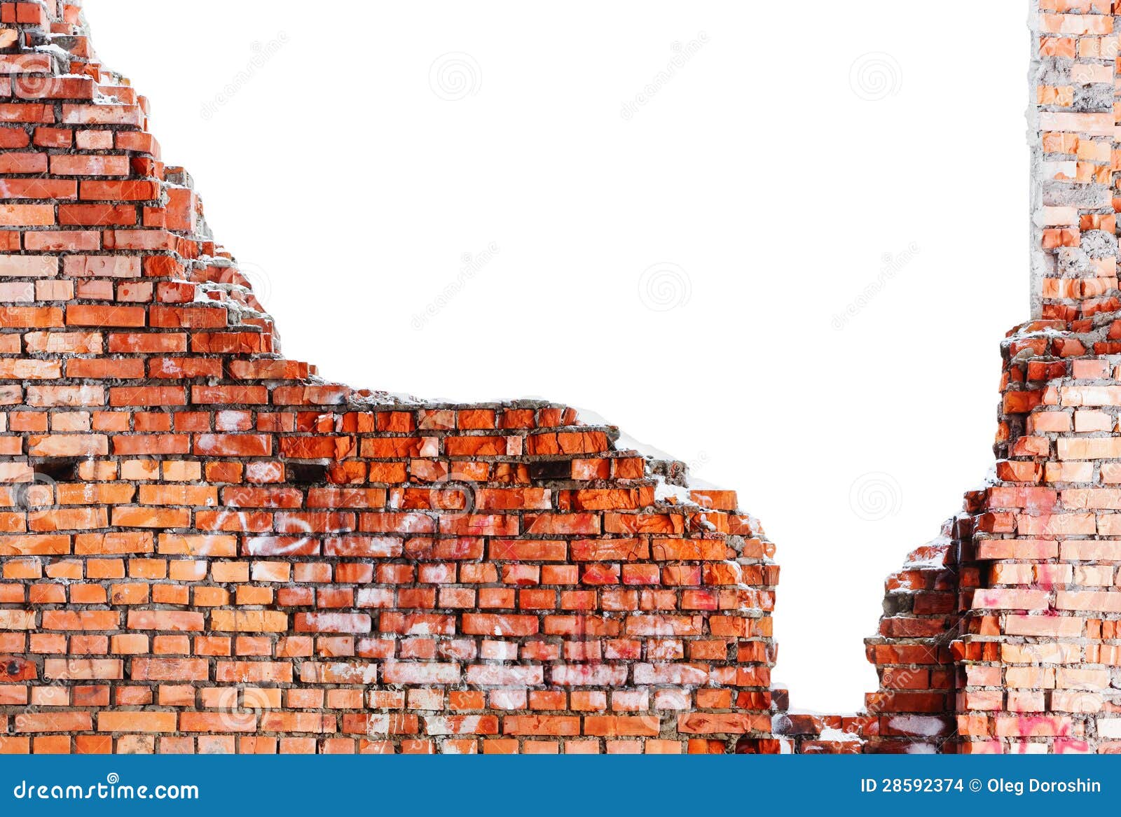 Old Destroyed Brick Wall Stock Images - Image: 28592374