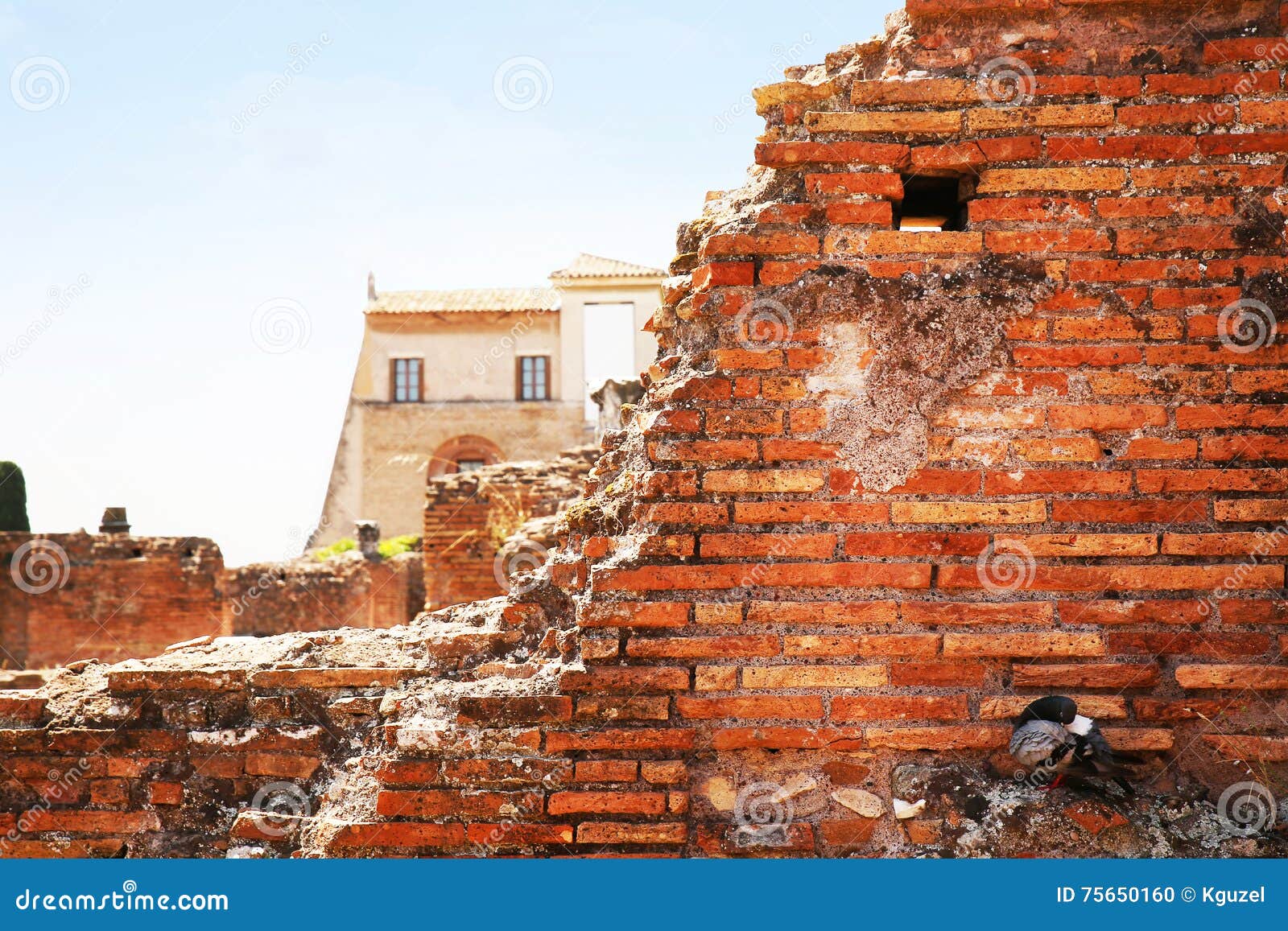 Old Destroyed Brick House Ruin With Broken Windows Royalty-Free Stock ...