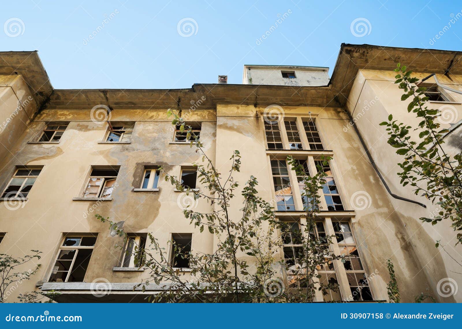 Old destroyed building stock photo. Image of cement, building - 30907158