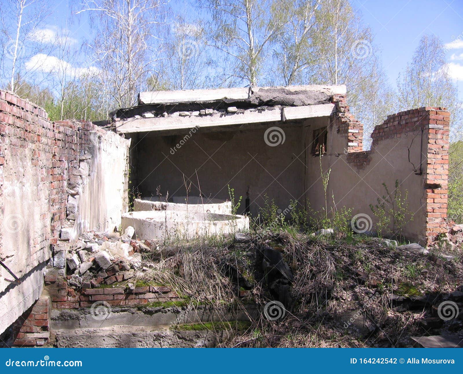 The Old Destroyed Building with Residential Building Unnecessary ...