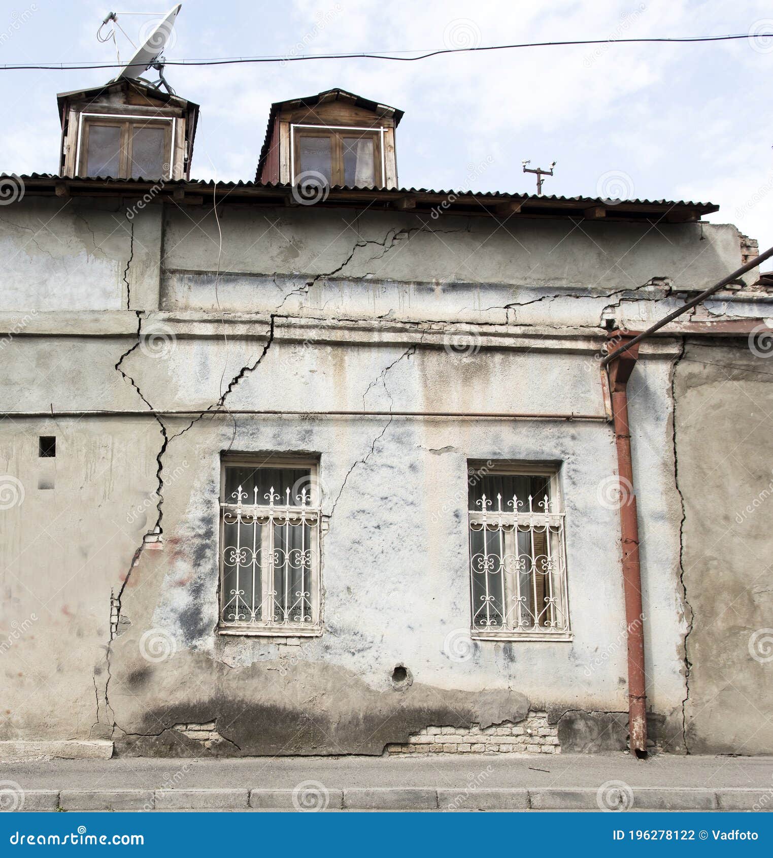 Old Destroyed Building, Structure in Disrepair Stock Photo - Image of ...