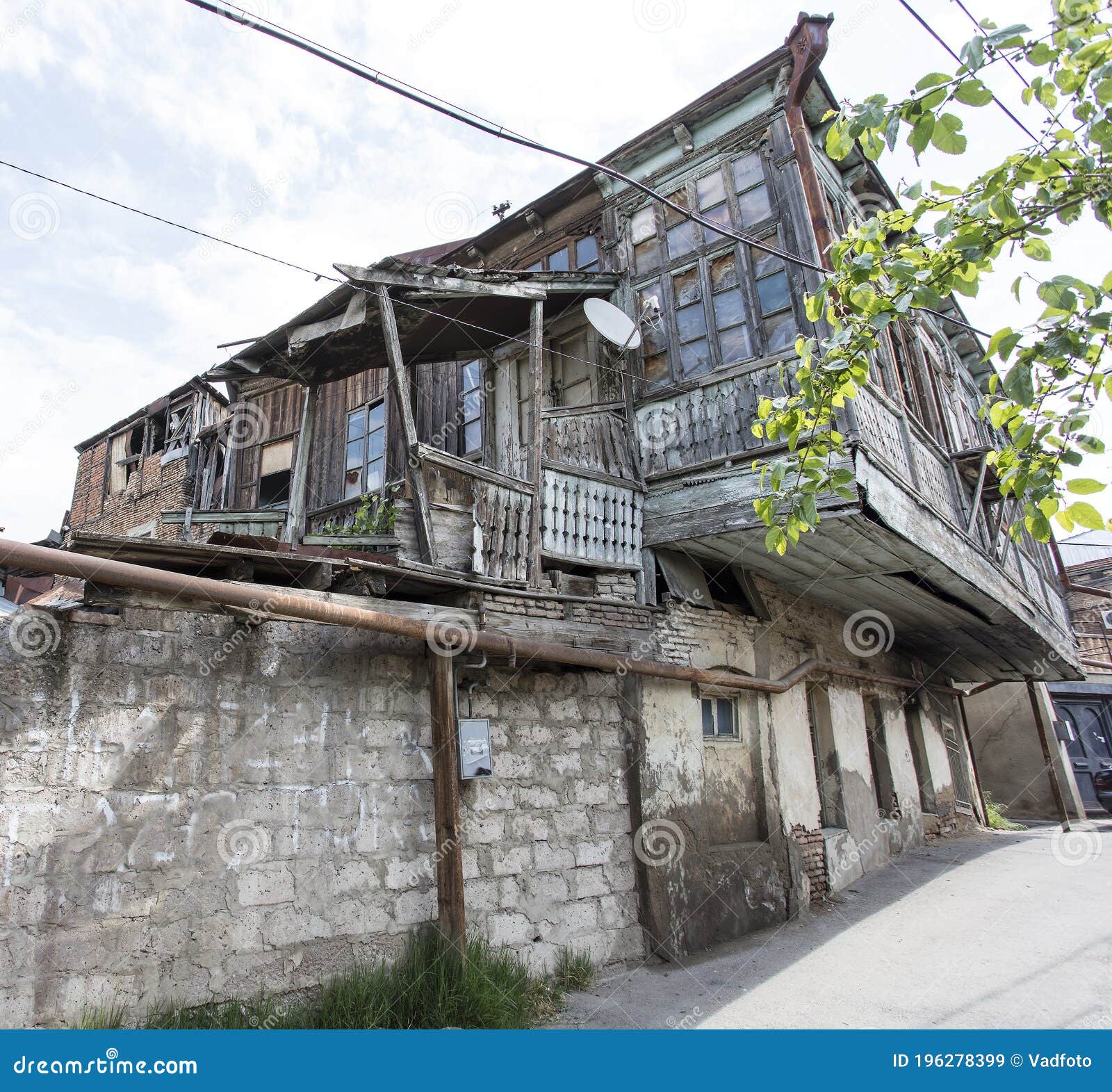 Old Destroyed Building, Structure in Disrepair Stock Image - Image of ...