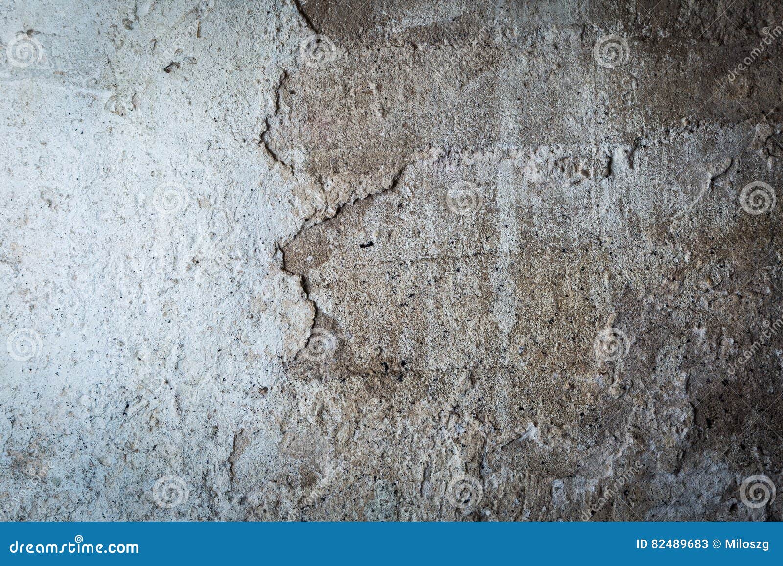 Old Destroyed Concrete Wall with Uneven Structure Stock Image - Image ...