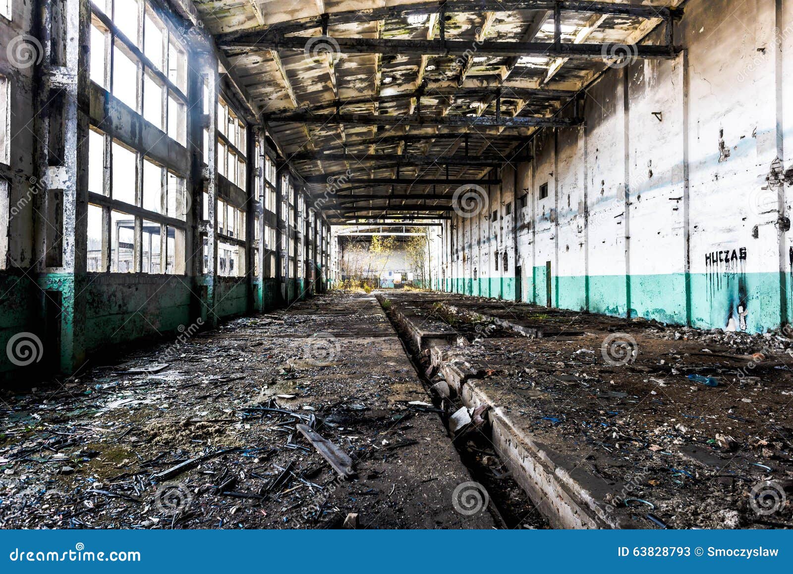 Old destroyed factory stock image. Image of destruction - 63828793