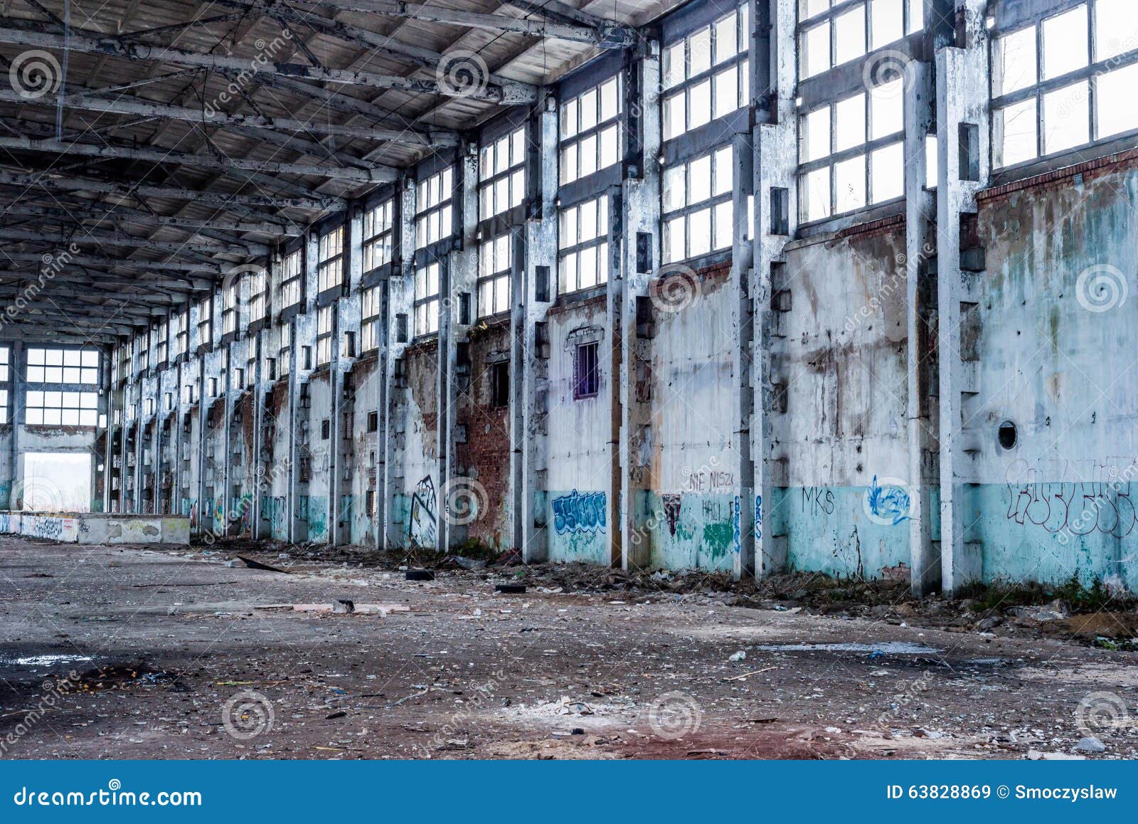 Old destroyed factory stock image. Image of abandoned - 63828869