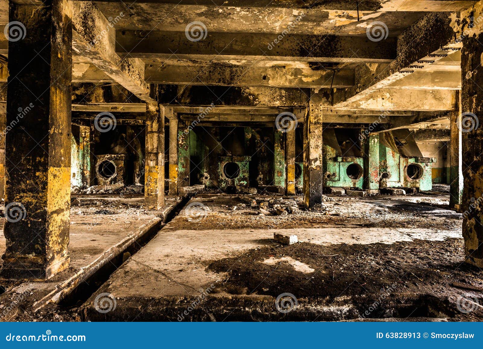 Old destroyed factory stock image. Image of background - 63828913