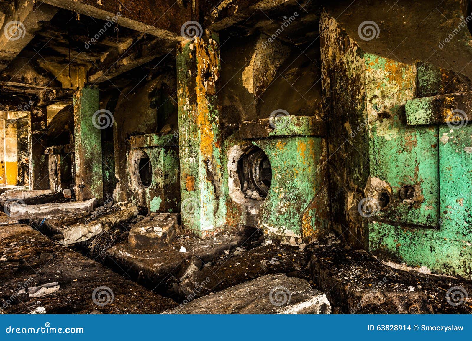 Old destroyed factory stock photo. Image of broken, earthquake - 63828914