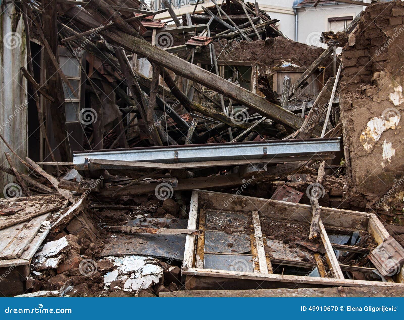 Old destroyed house stock photo. Image of natural, accident - 49910670