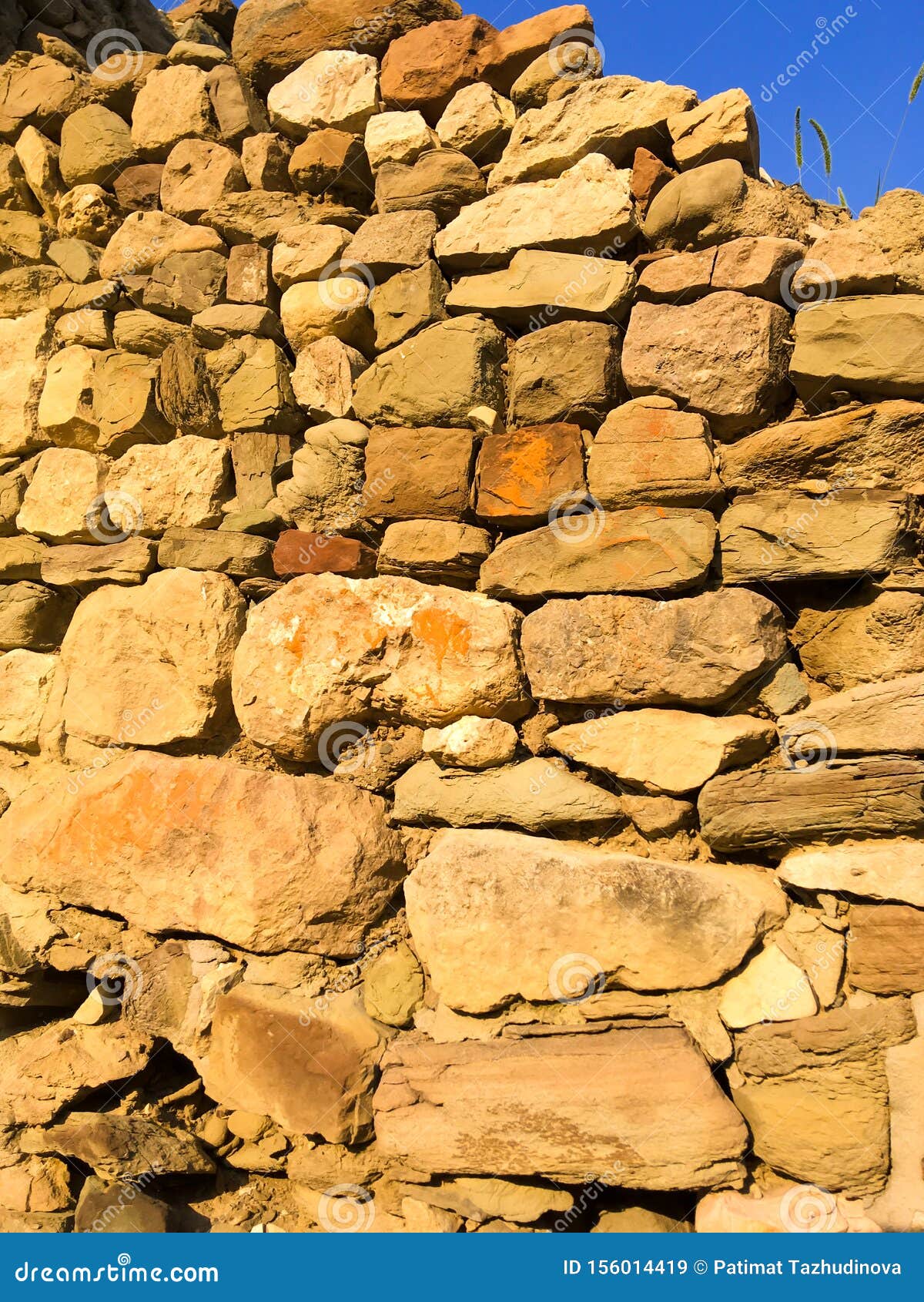 Old Destroyed House in the Mountains. Broken Stone Wall of a House ...