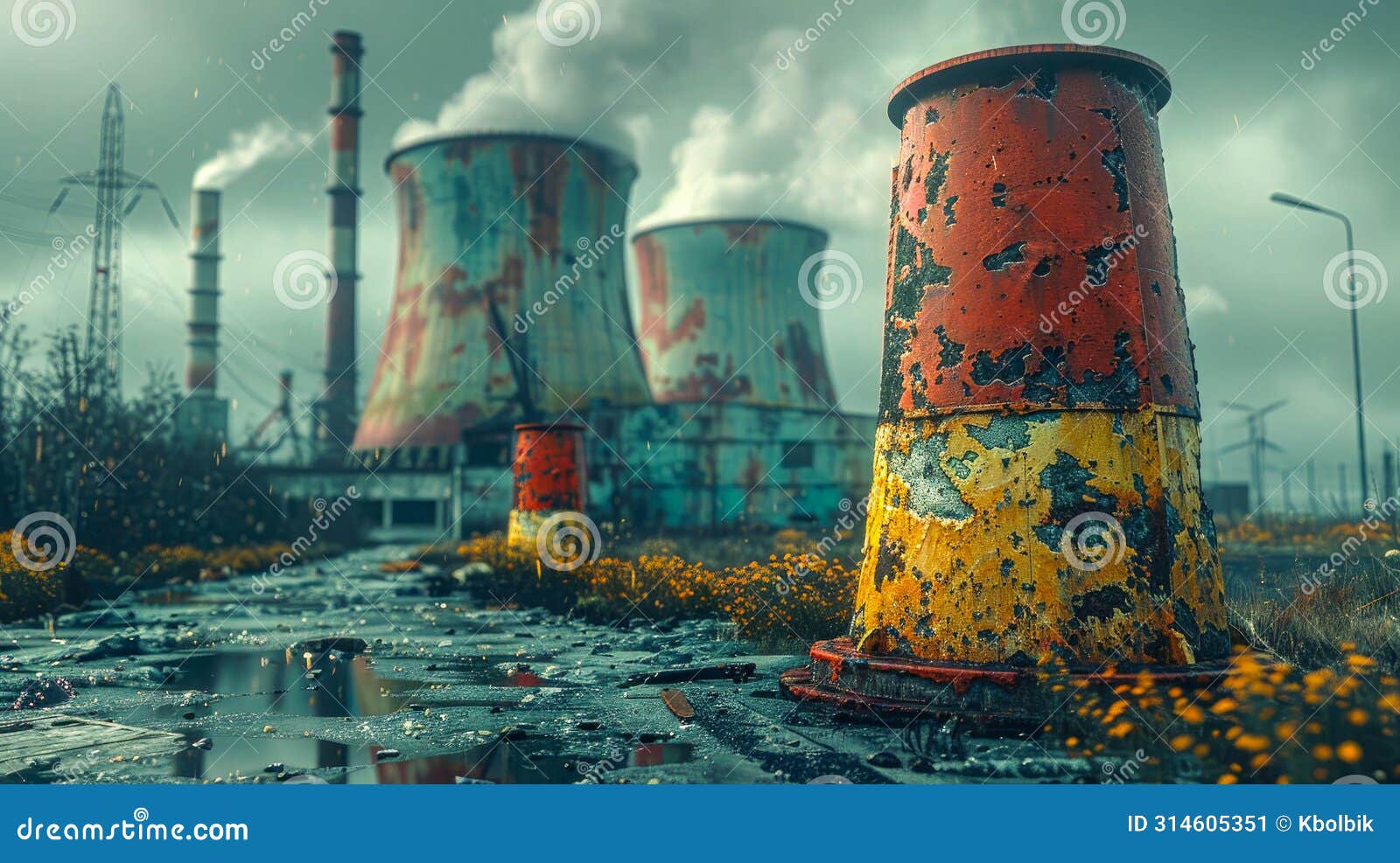 Old Destroyed Power Plant for Generating Electricity and Energy in Poor ...