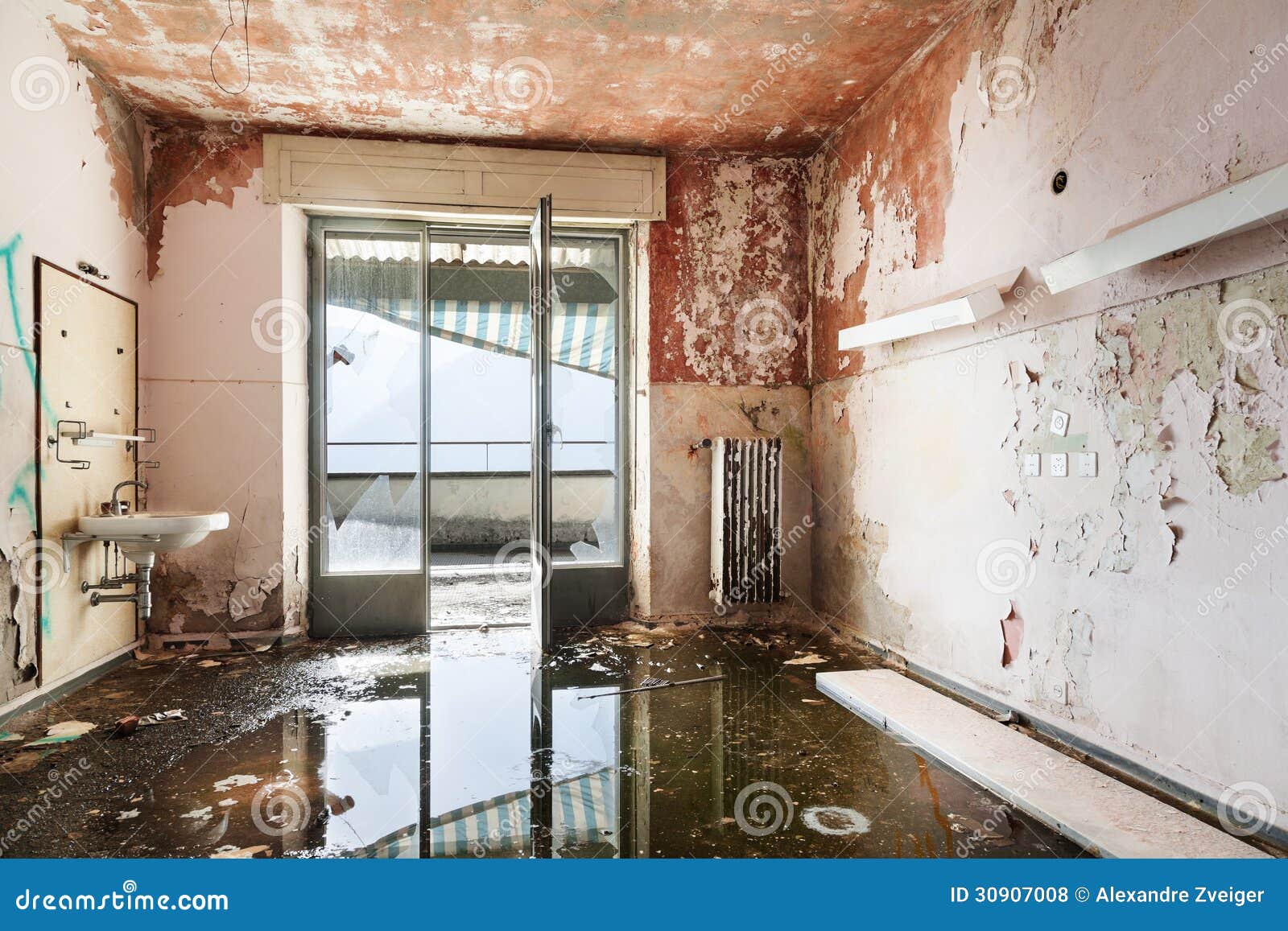 Old destroyed room stock photo. Image of demolished, empty - 30907008