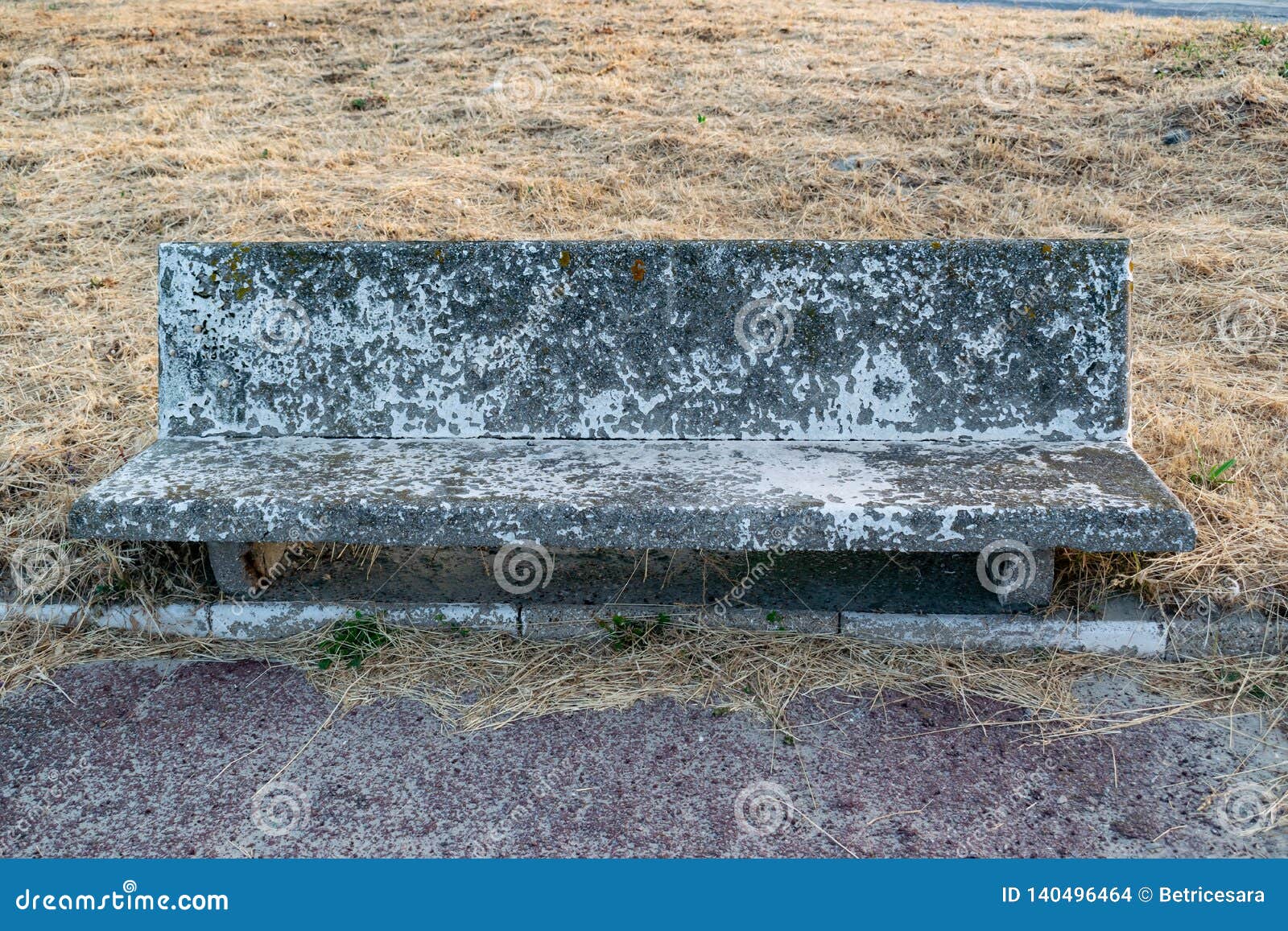 Old destroyed stone bench. stock photo. Image of bench - 140496464