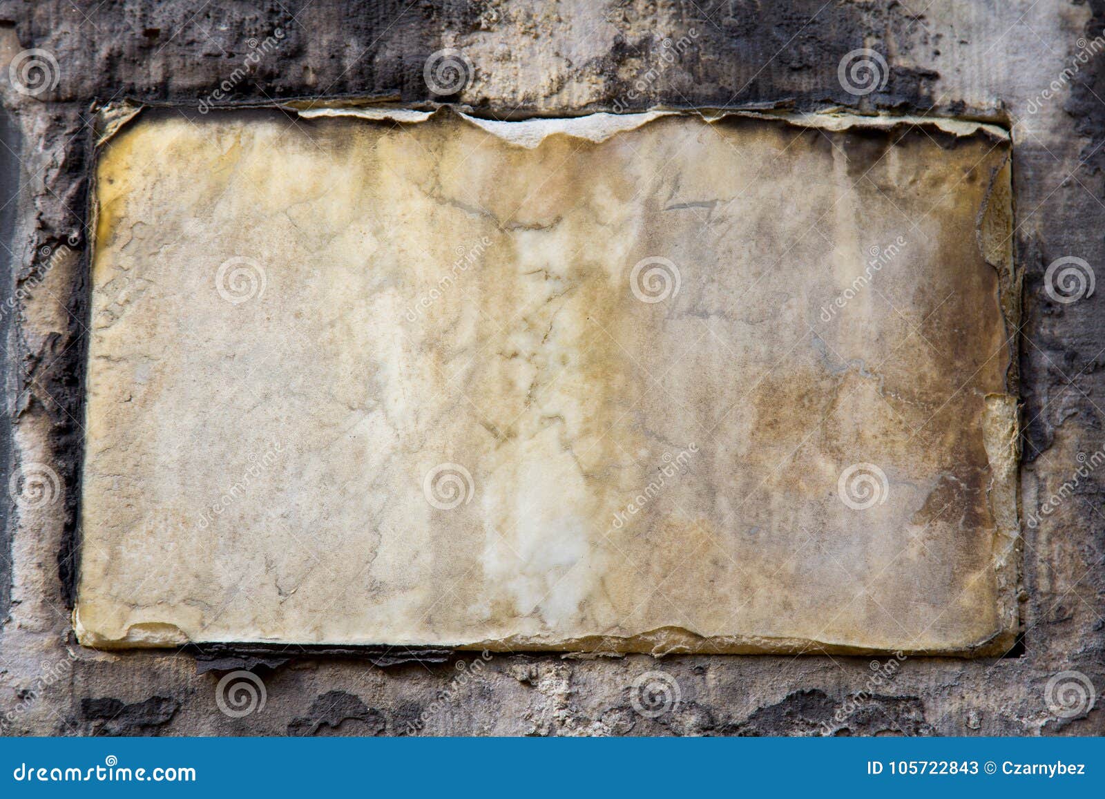 Old destroyed stone plaque stock image. Image of retro - 105722843