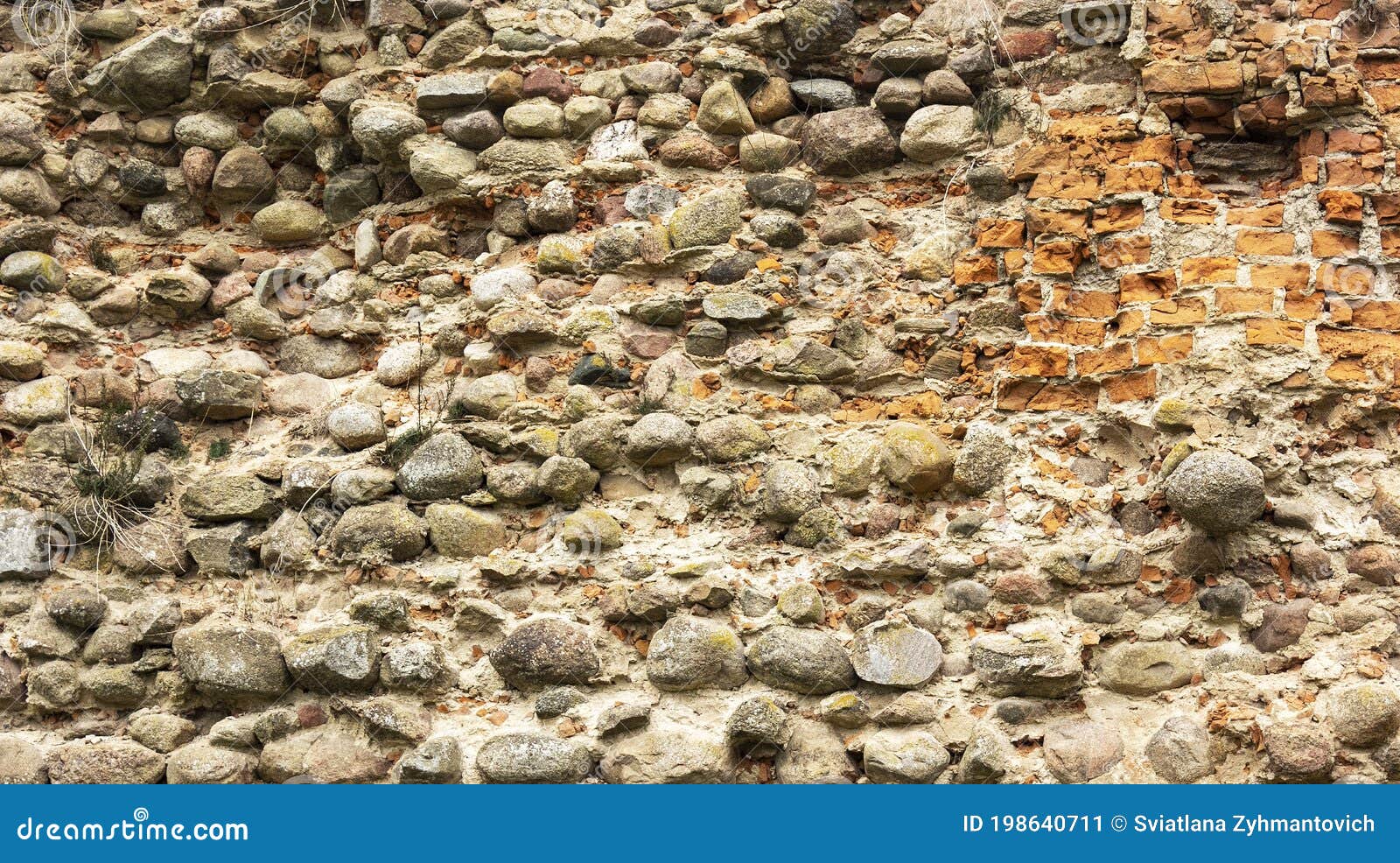 Old Destroyed Stone Wall. Brickwork Stock Image - Image of exterior ...
