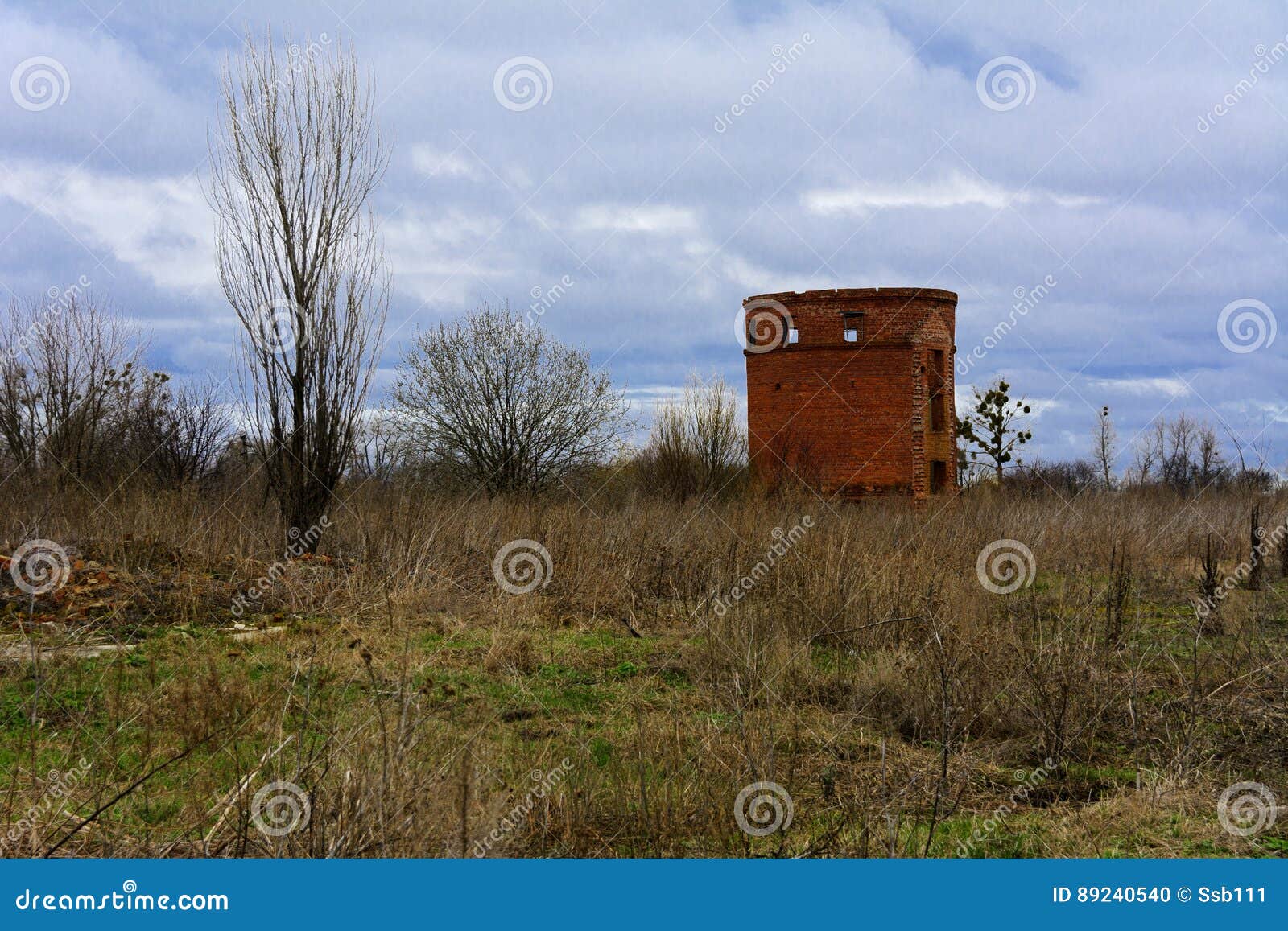 Destroyed Water Tower Royalty-Free Stock Photography | CartoonDealer ...