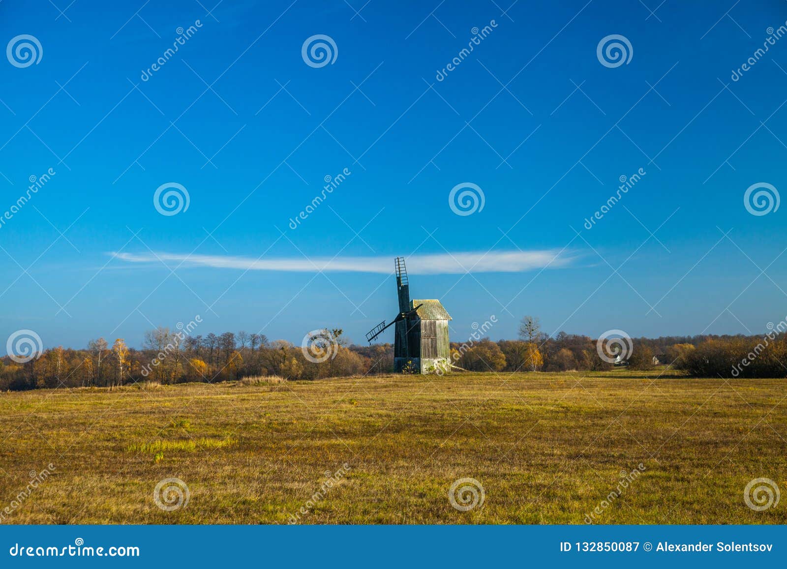 Old destroyed windmill stock image. Image of windmill - 132850087