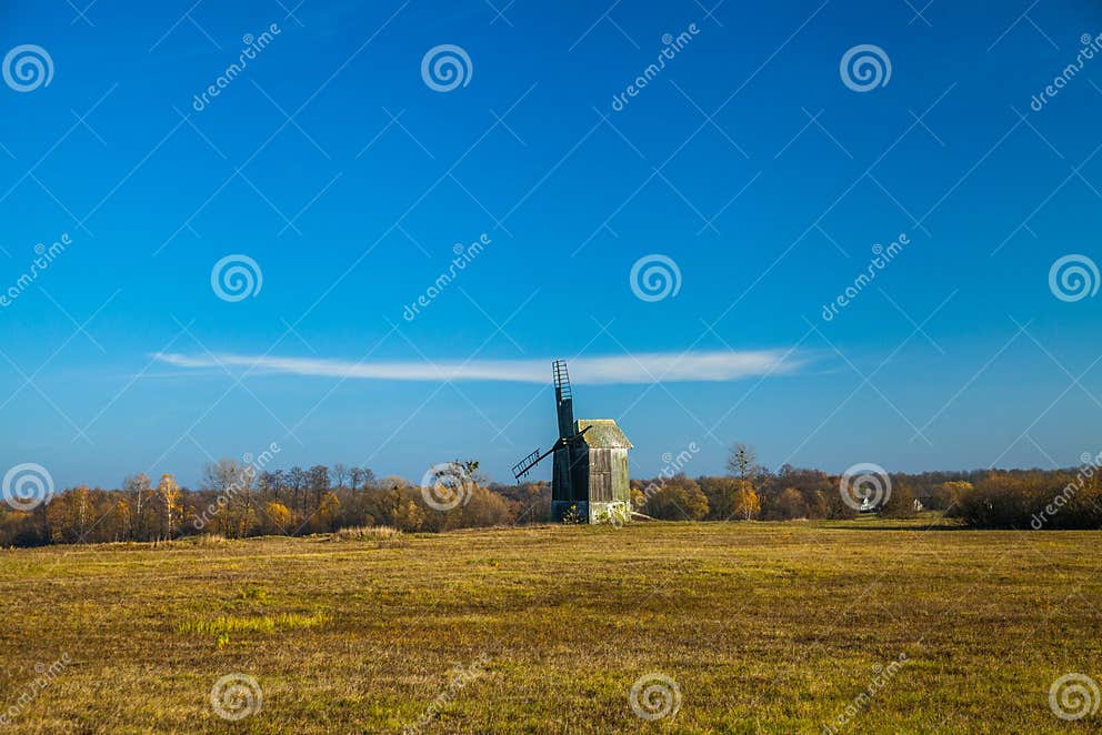 Old destroyed windmill stock image. Image of windmill - 132850087