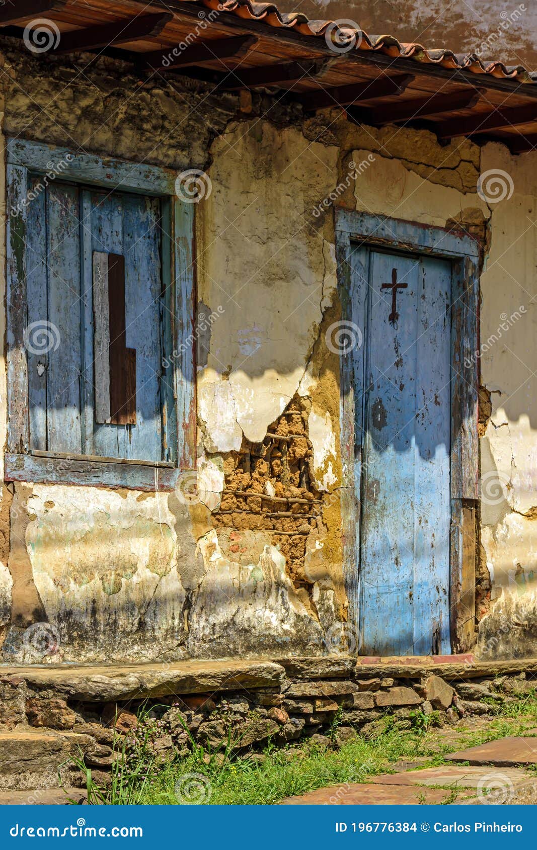 Old and Deteriorated House Made with Rudimentary and Ancient ...