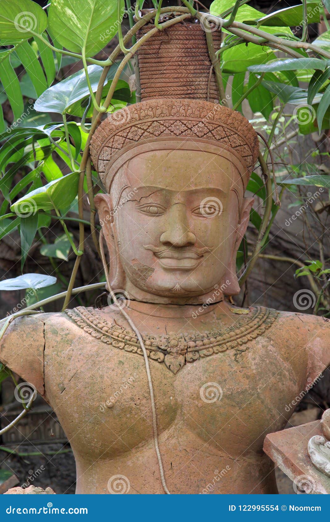 Old deva statue stock photo. Image of oriental, asia - 122995554