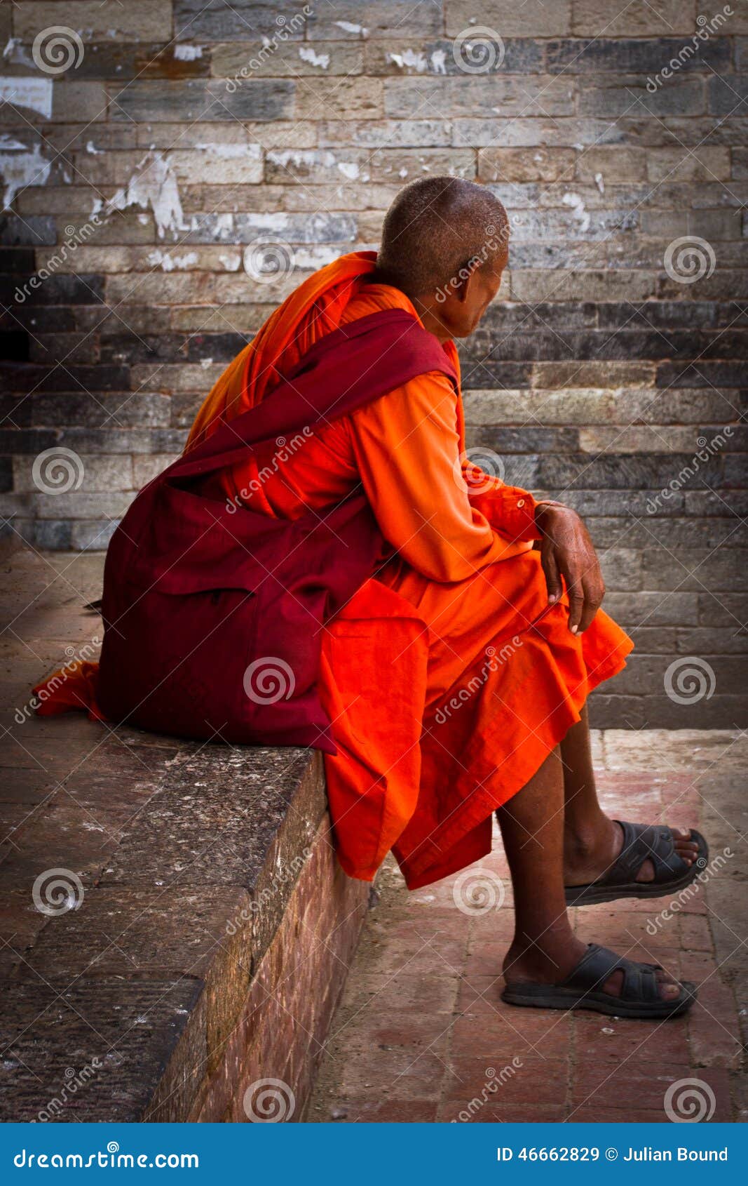 Old Devotee of Kathmandu, Nepal Sits Quietly Editorial Stock Image ...