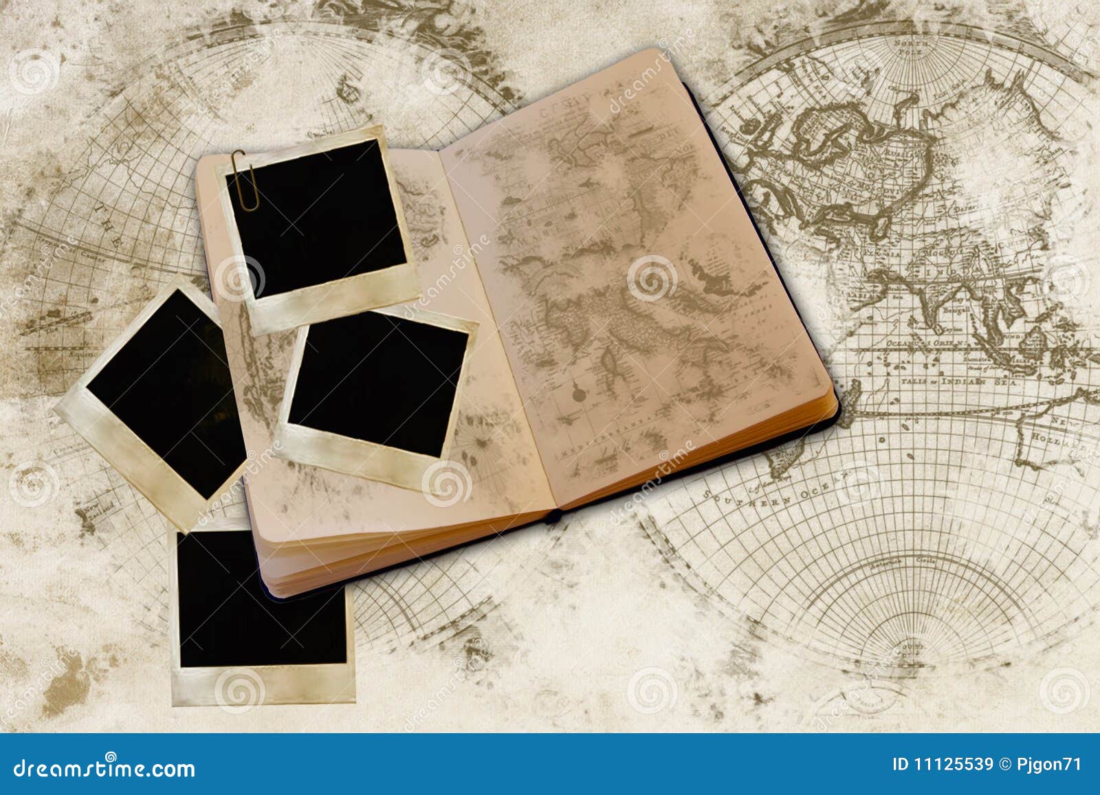 Old Diary And Photos Stock Photography | CartoonDealer.com #6697910