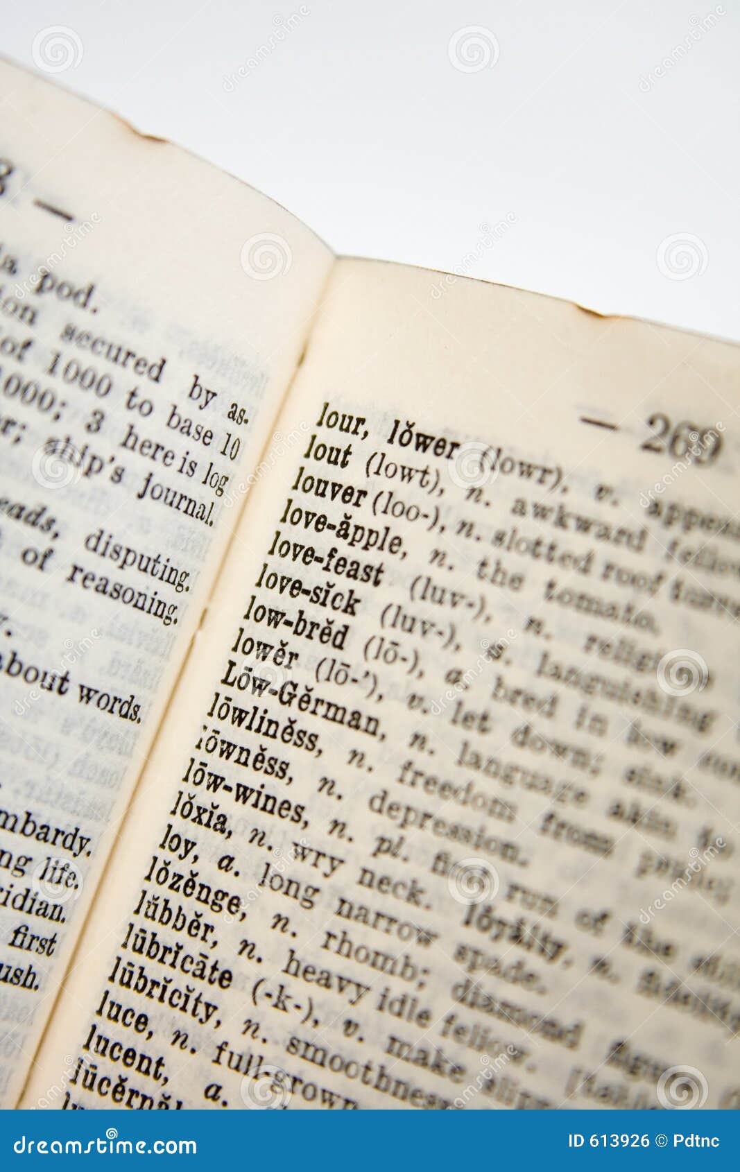 Old Dictionary Series stock photo. Image of meaning, words - 613926